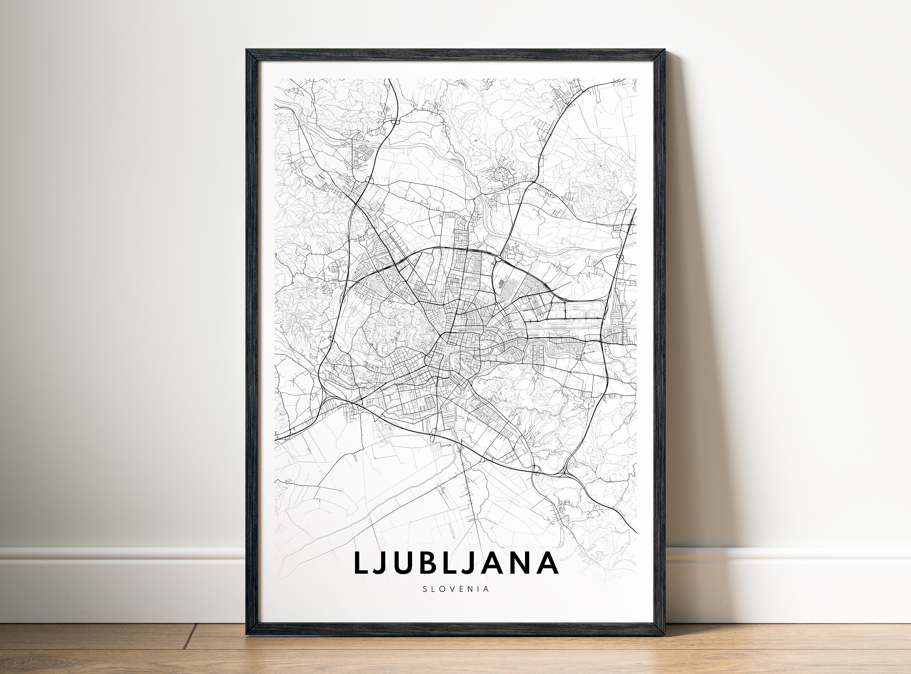 Ljubljana Map Print Ljubljana Slovenia Map Poster Download Ljubljana ...
