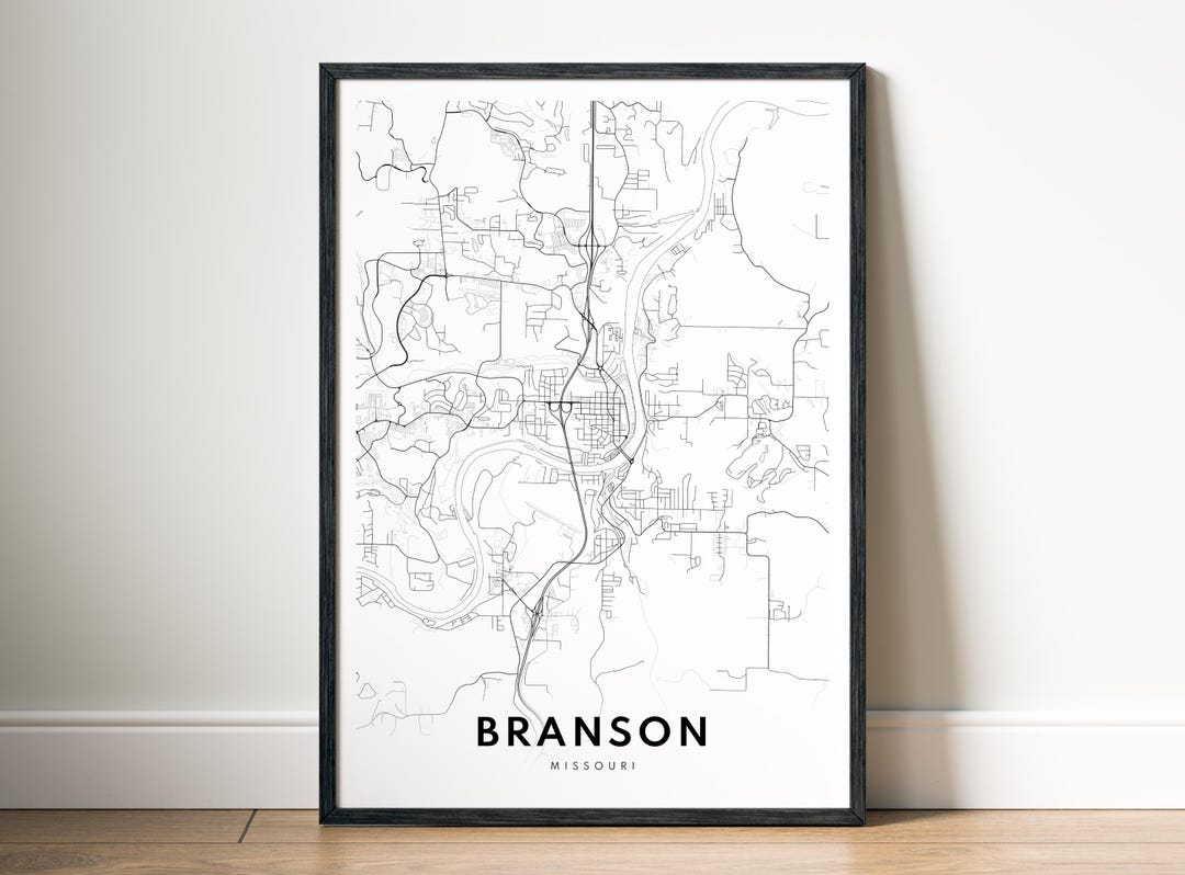 Branson Missouri Map Poster Digital Download Branson Printable Map ...
