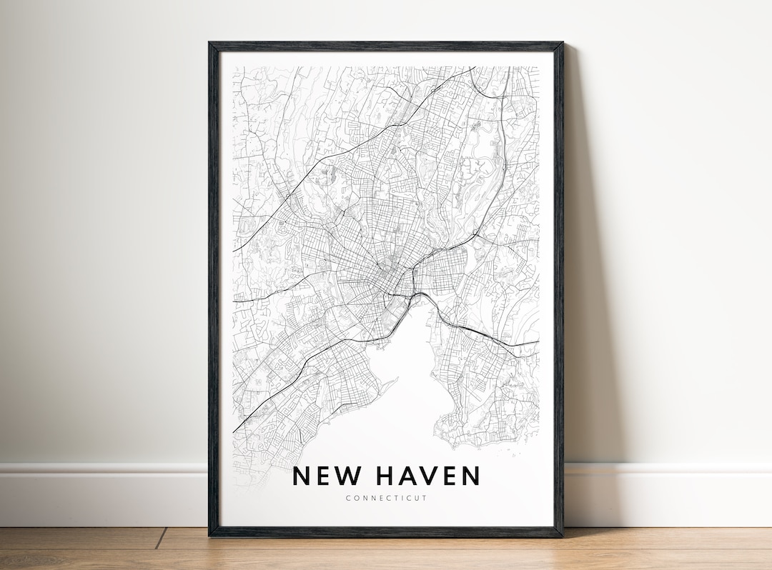 Instant Download New Haven Connecticut Map Print New Haven Poster ...