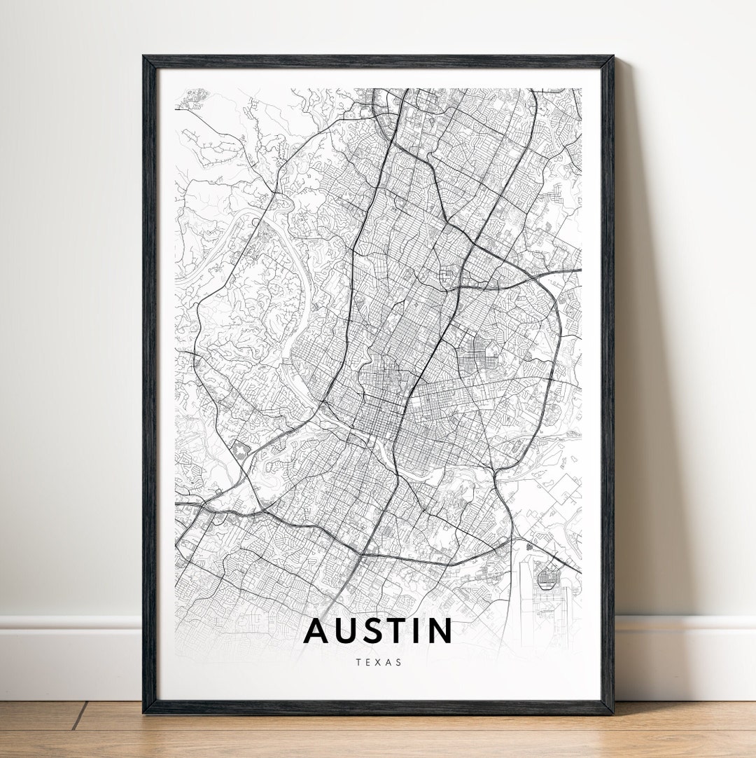 Austin Map Print, Austin Map Poster, Download Printable Austin Map ...