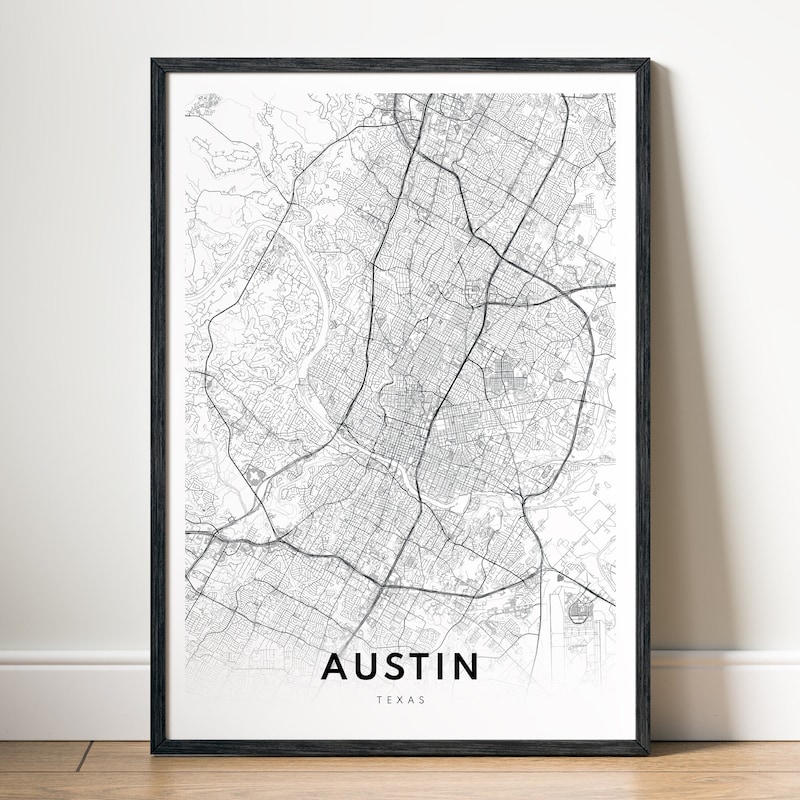 Austin Map - Etsy
