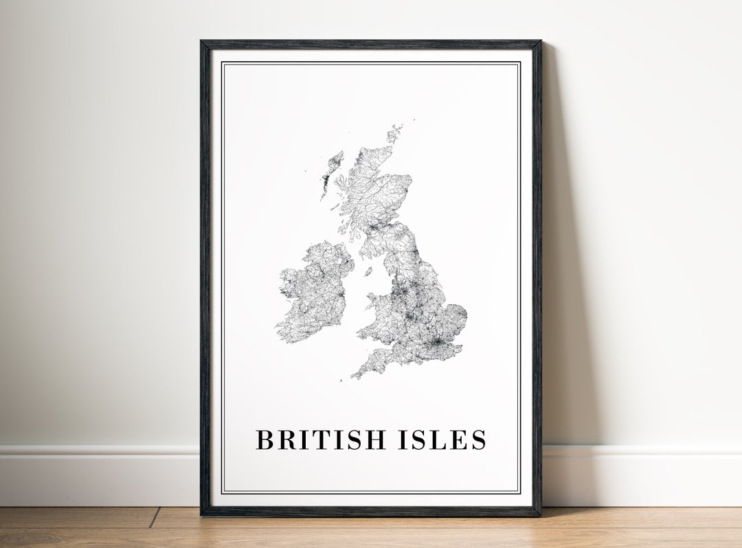 British Isles Map Print Digital Download British Isles Map Poster ...