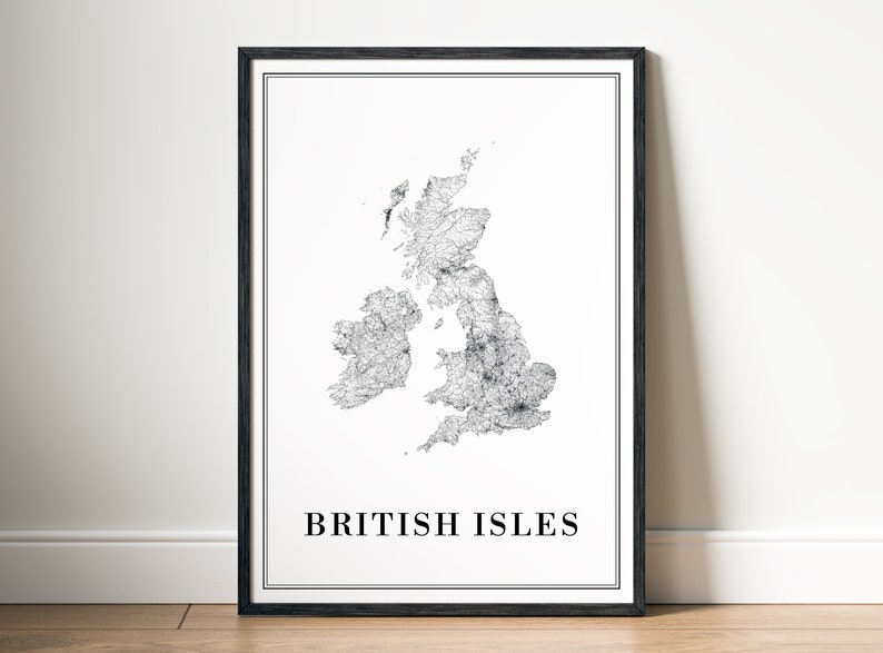 Instant Download British Isles Map Print British Isles Poster Digital ...
