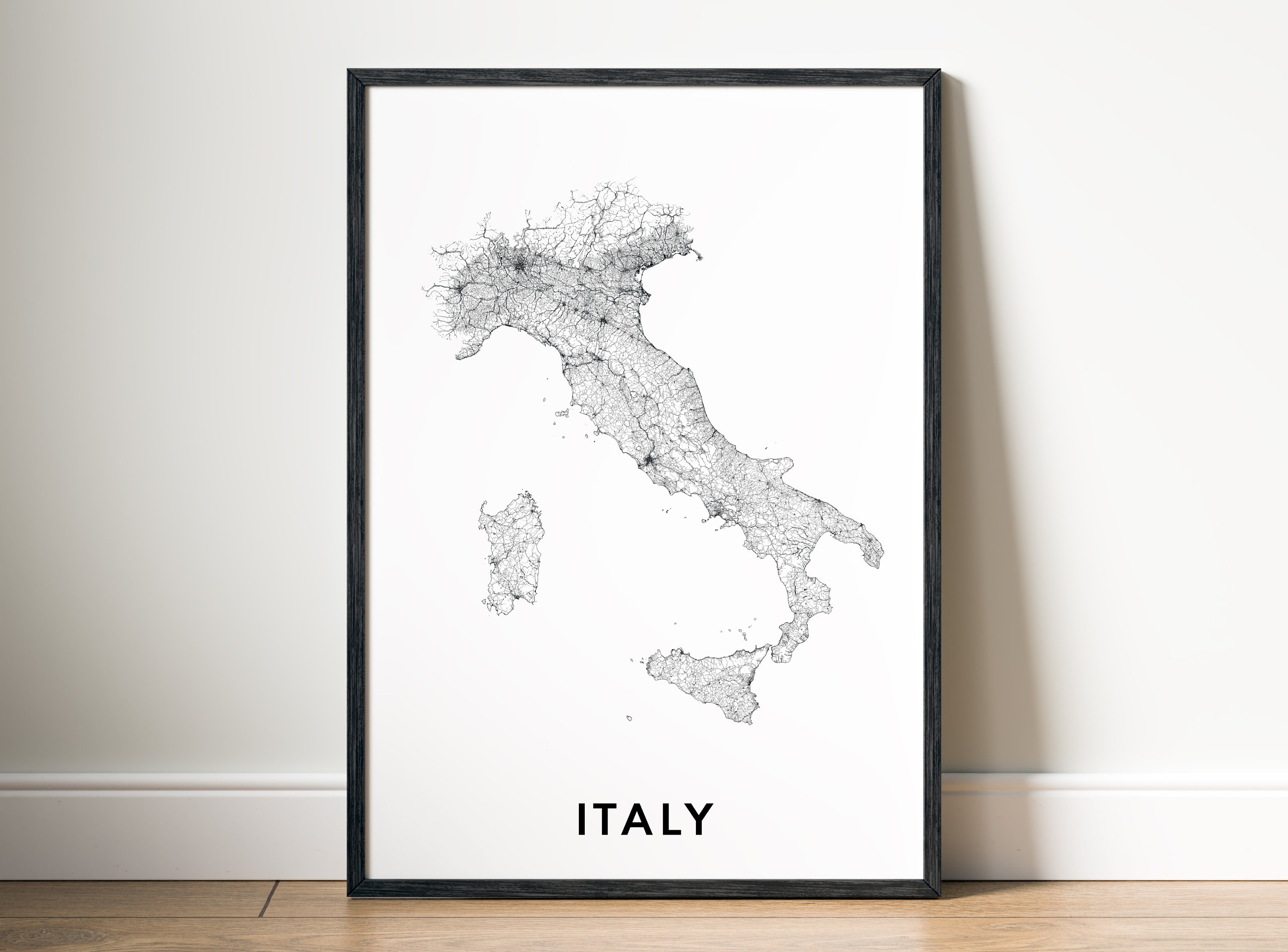 Italy Map Print Italy Map Poster Download Printable Italy Map Minimal ...