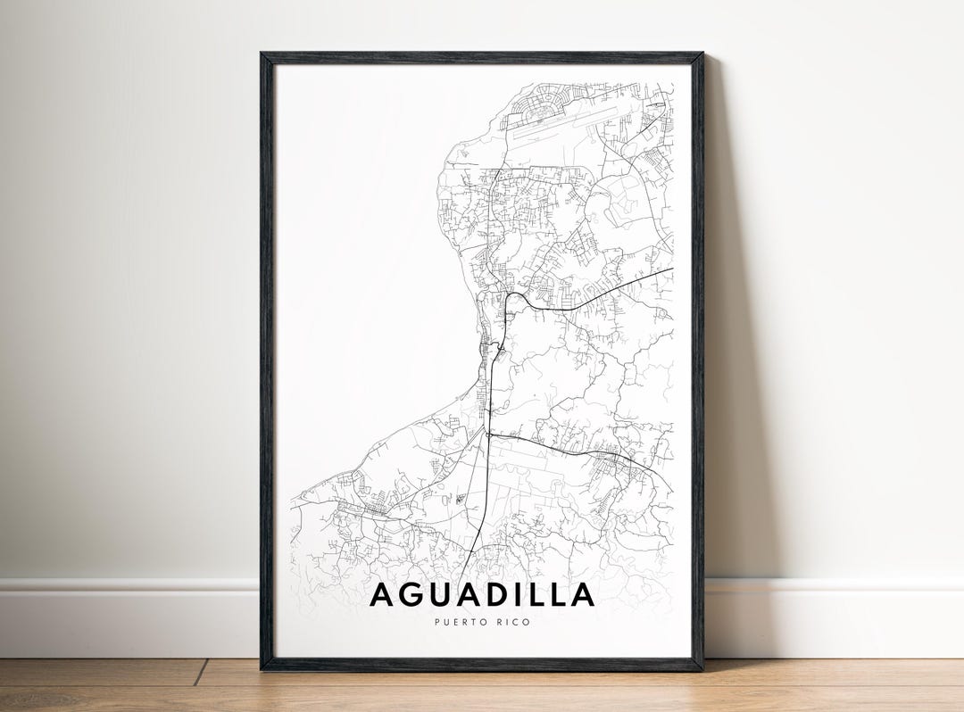 Aguadilla Puerto Rico Map Print Aguadilla Map Poster Download Aguadilla ...