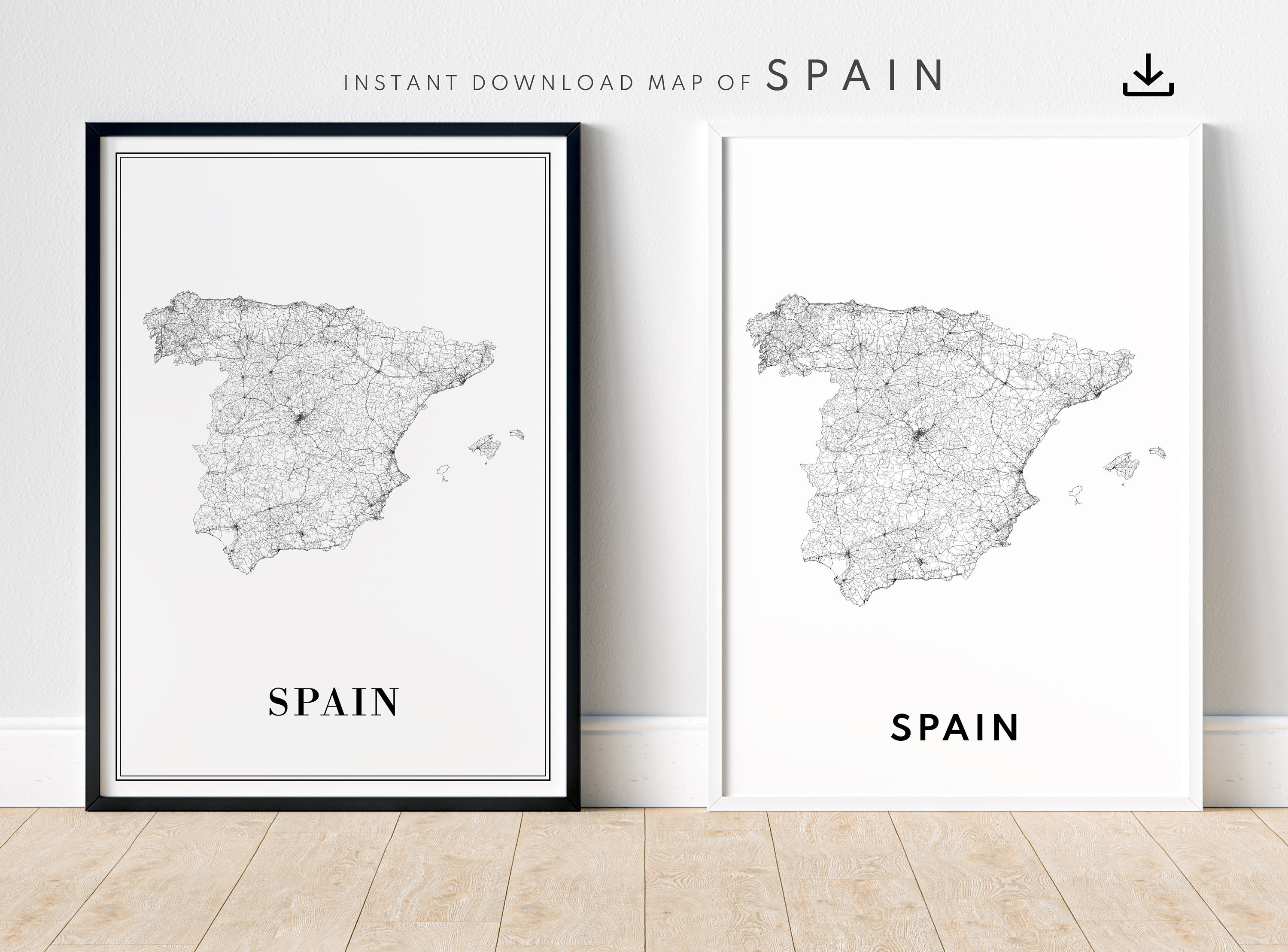 Download Spain Map Print Spain Map Poster Download Spain Printable ...