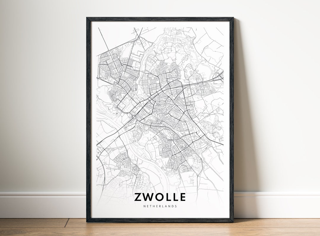 Zwolle Map Print Zwolle Netherlands Map Poster Download Zwolle ...