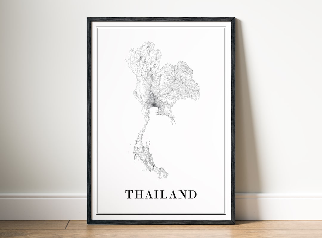 Thailand Map Print Thailand Map Poster Download Thailand Map Printable ...