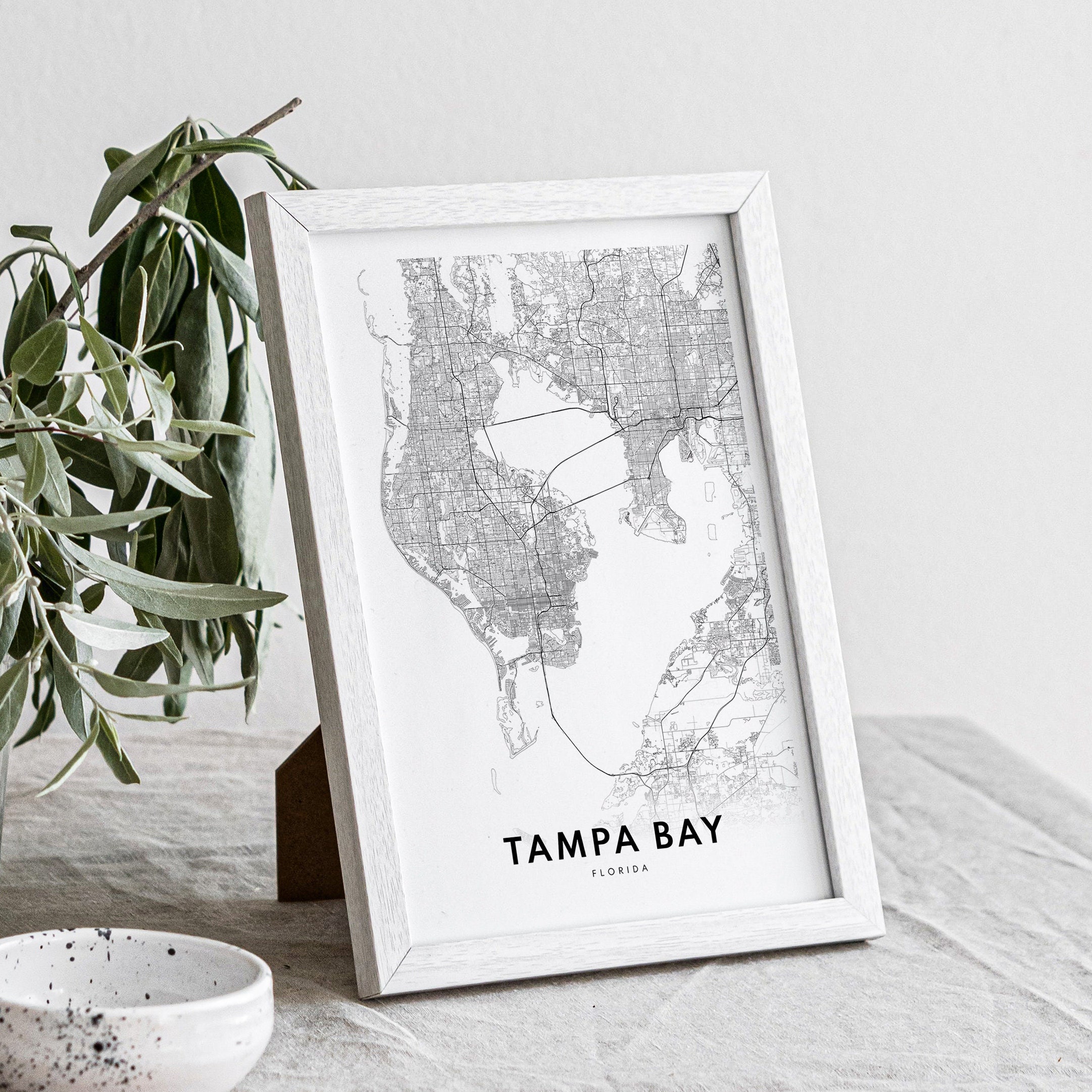Tampa Bay Map Print, Tampa Map Poster, Download Printable Tampa Bay ...