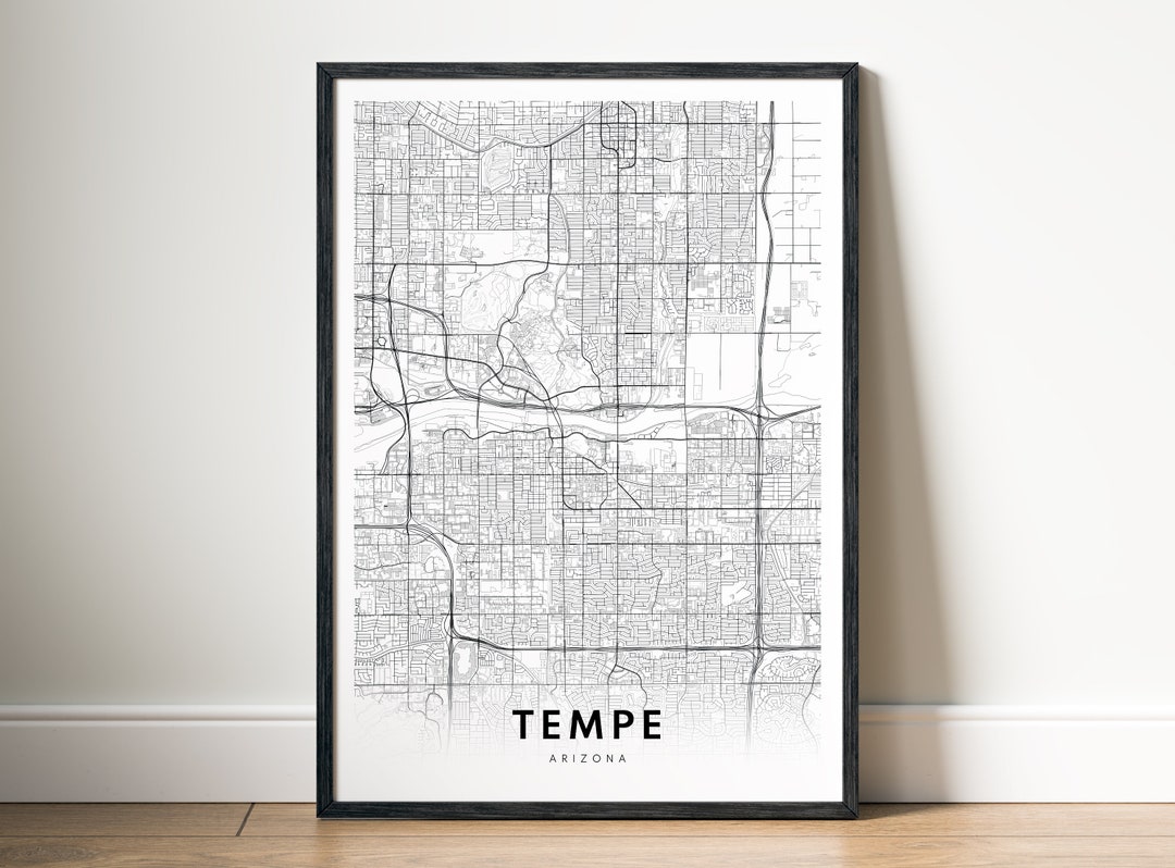 Tempe Map Print Tempe Arizona Map Poster Download Tempe Printable Map ...