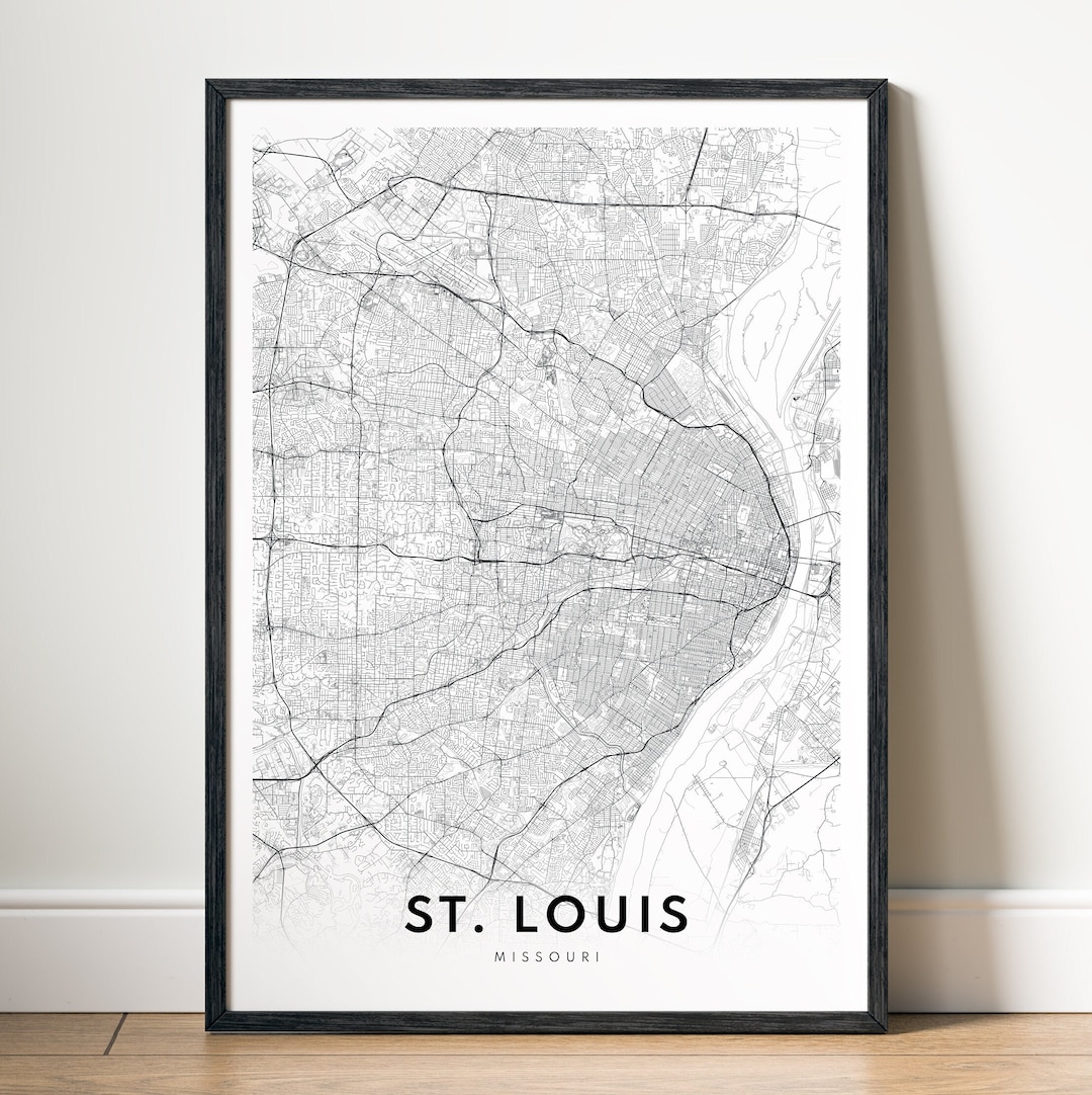 St Louis Map Print St Louis Missouri Poster Download St Louis Printable ...
