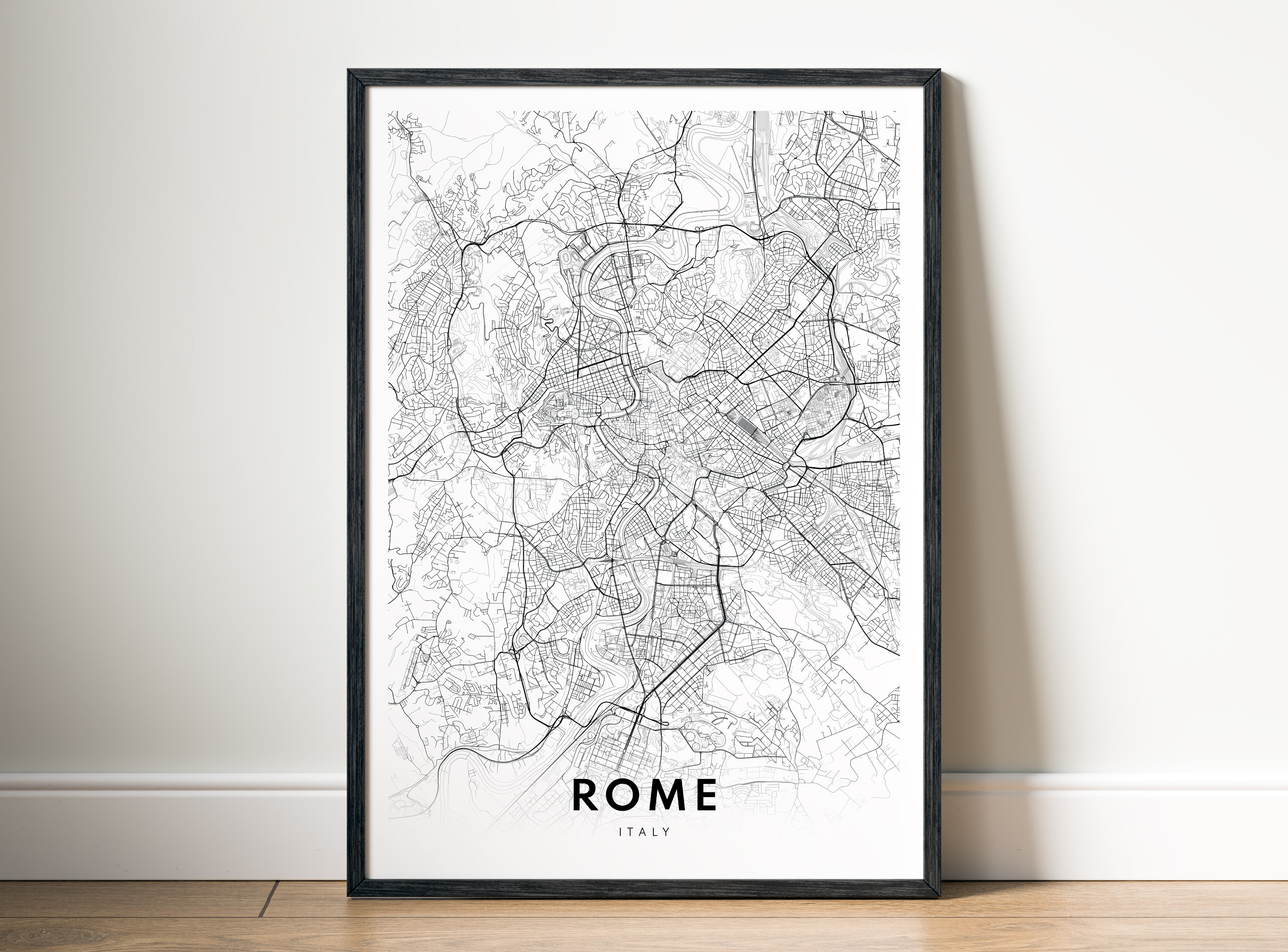 Mapa de Roma Imprimir Roma Italia Mapa Cartel Descargar Roma Mapa ...