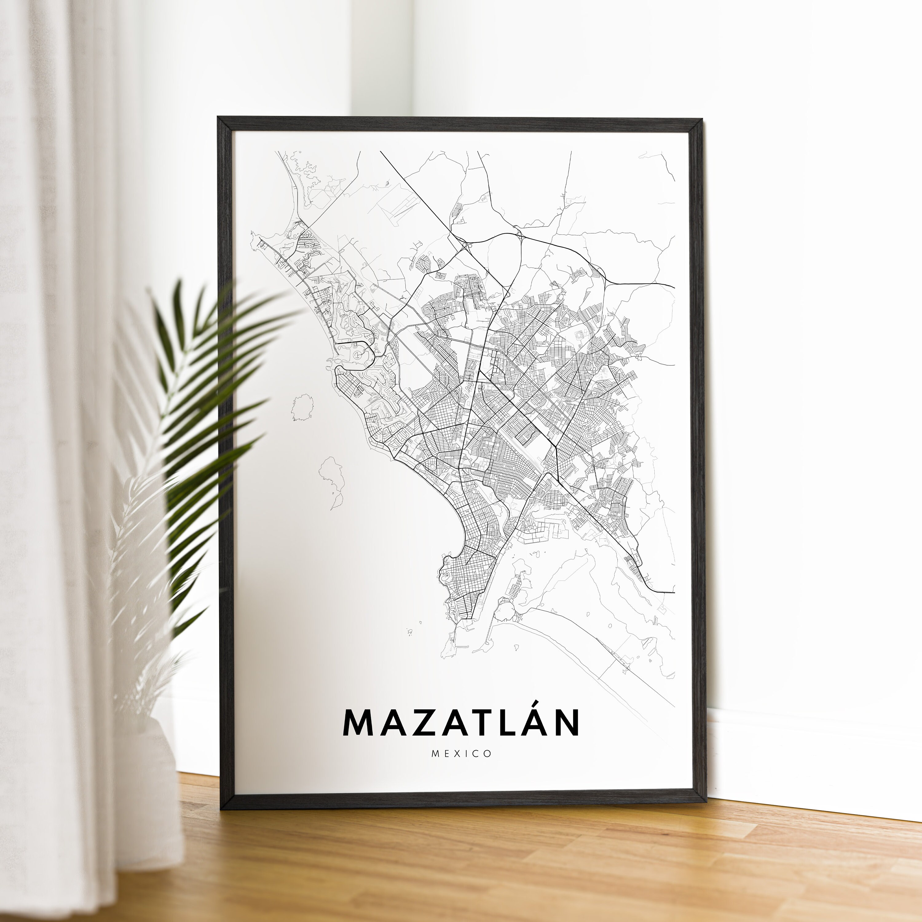 Mazatlán Mapa Imprimir Mazatlán México Mapa Cartel Descargar Mazatlán ...