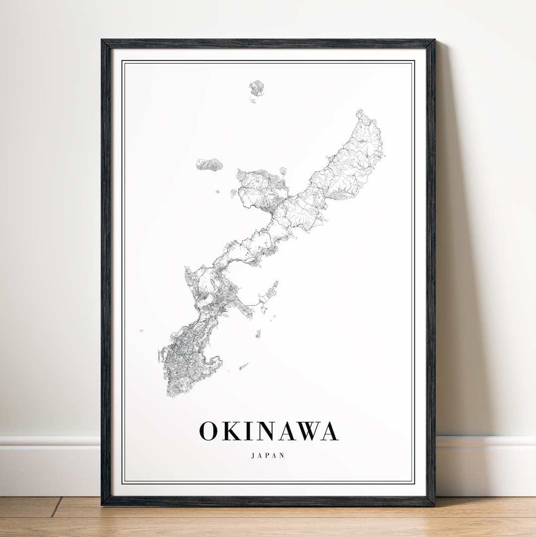 Okinawa Map Print Okinawa Map Poster Download Printable Okinawa Map ...