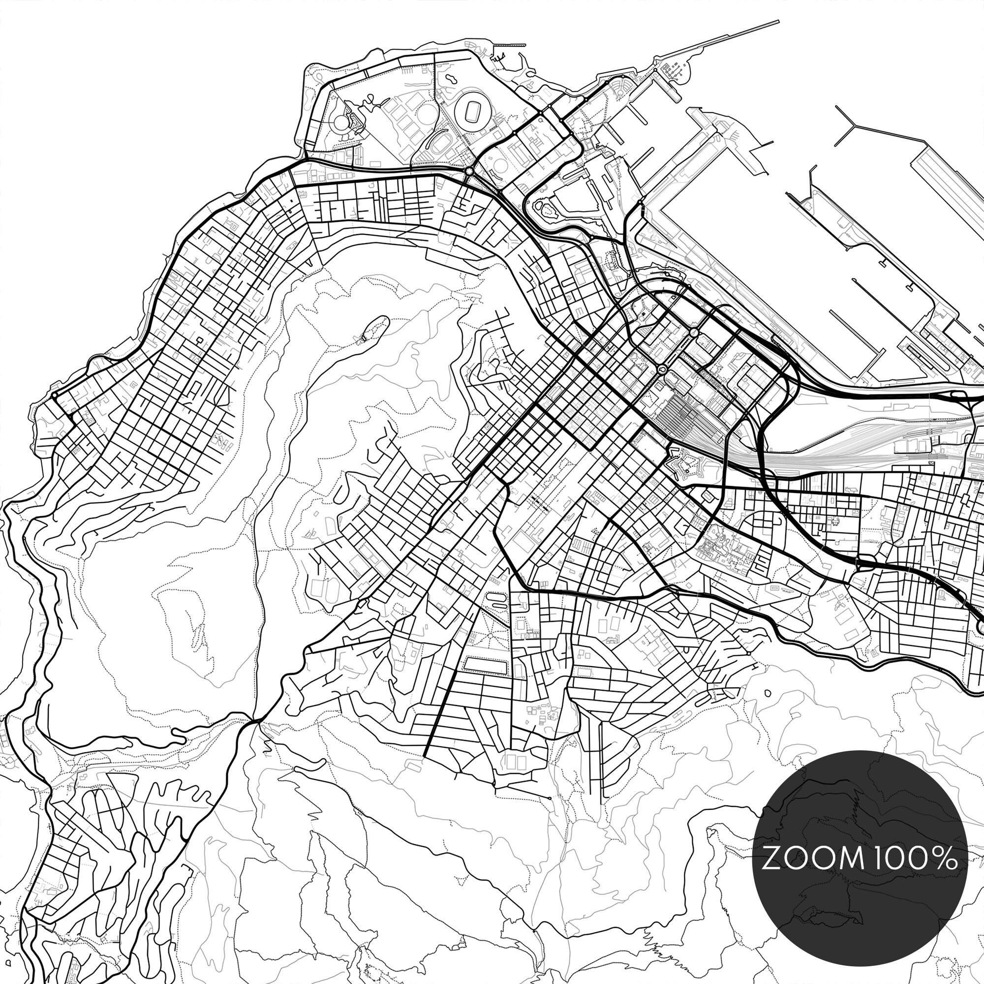 Cape Town Map Print Cape Town Map Poster Download Printable Cape Town ...