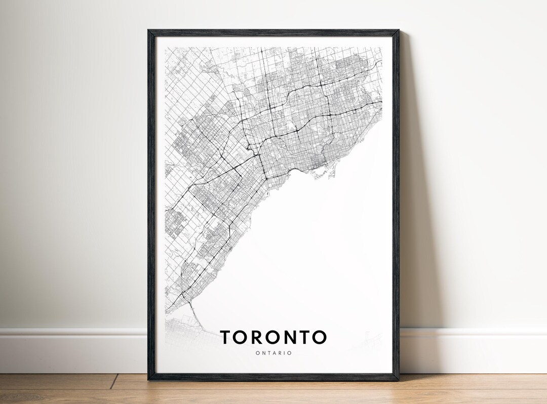 Greater Toronto Area Map Poster Digital Download Toronto Ontario Map ...
