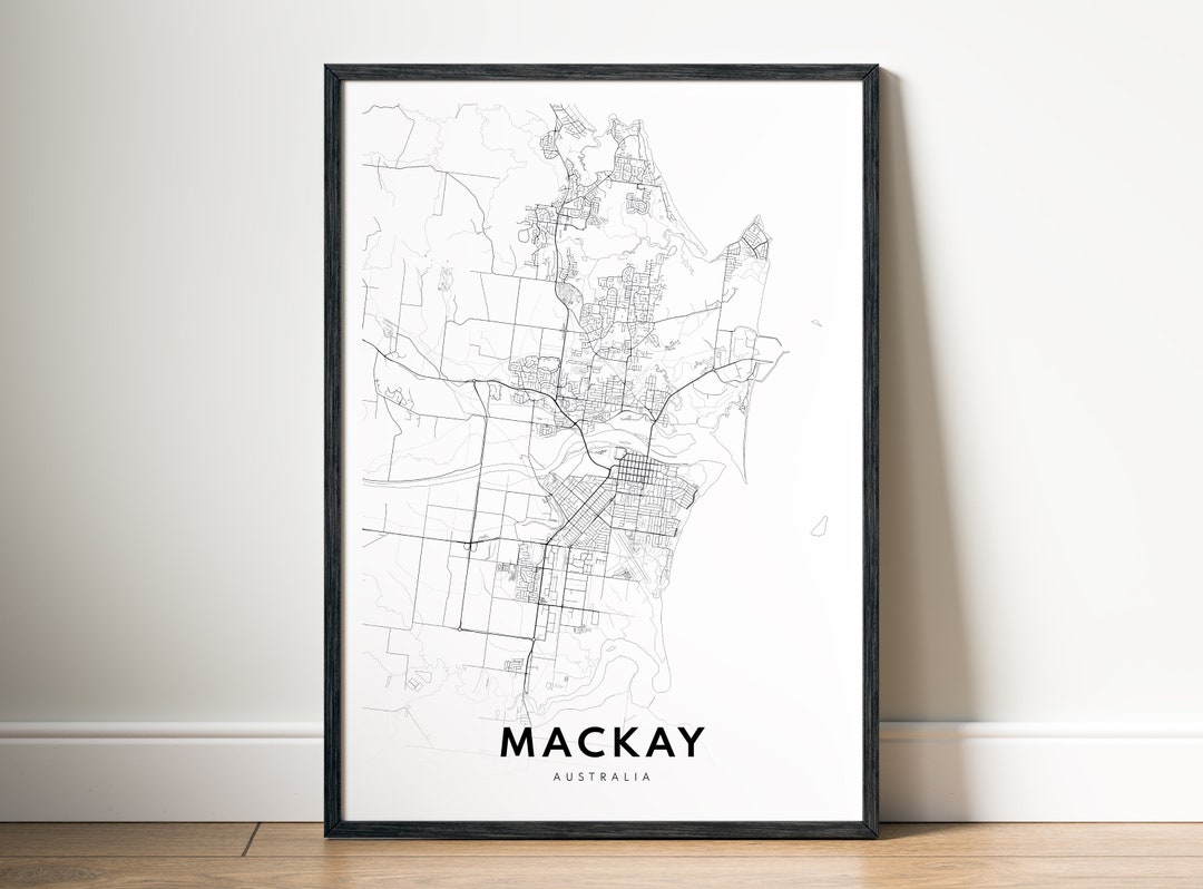 Printable Map Mackay Australia, Mackay Map Poster, Digital Download ...