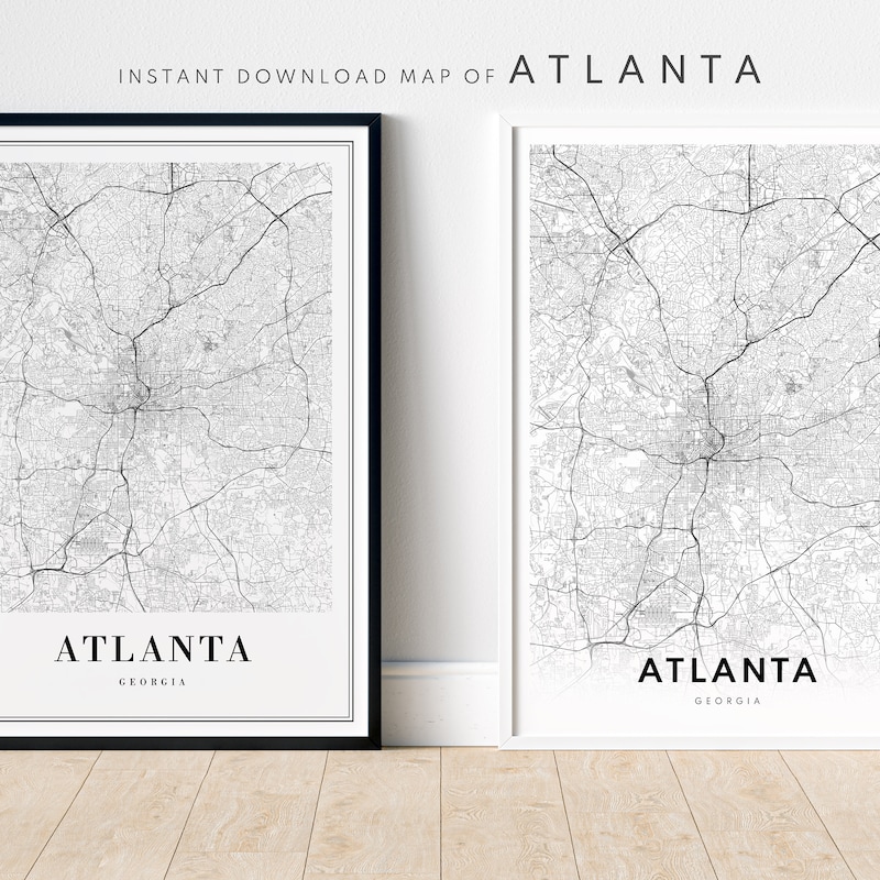 Atlanta Maps - Etsy