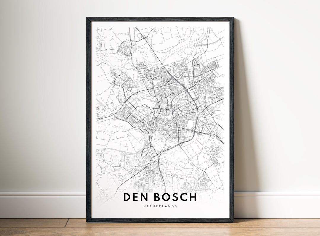 Den Bosch Map Print Den Bosch Netherlands Map Poster Download Den Bosch ...