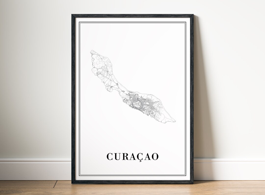 Curacao Map Print Curacao Map Poster Instant Download Curacao Printable ...