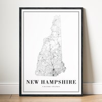 New Hampshire State Outline SVG, New Hampshire Map Clipart, New ...