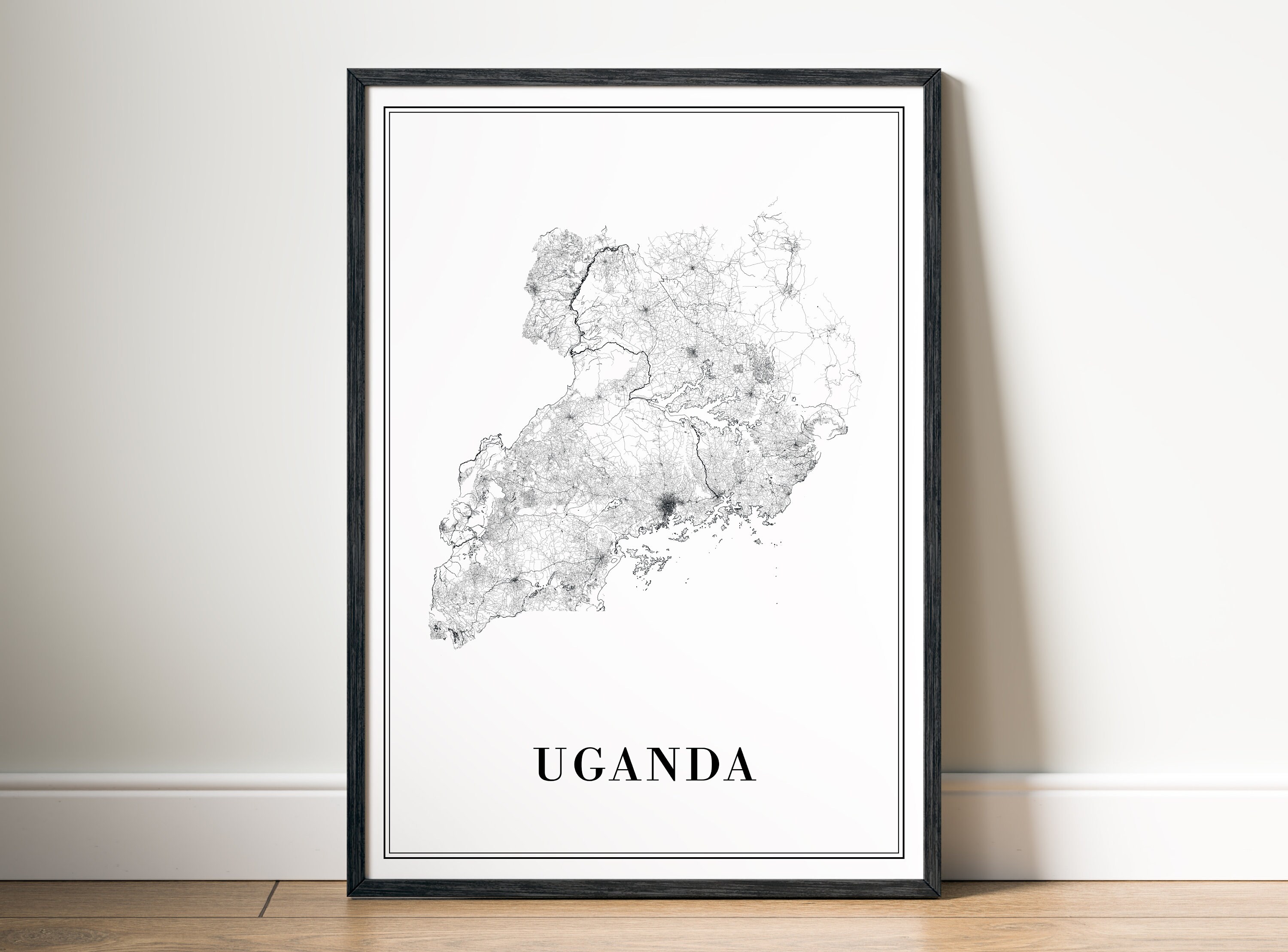 Uganda Map Print Uganda Map Poster Download Uganda Printable Digital ...