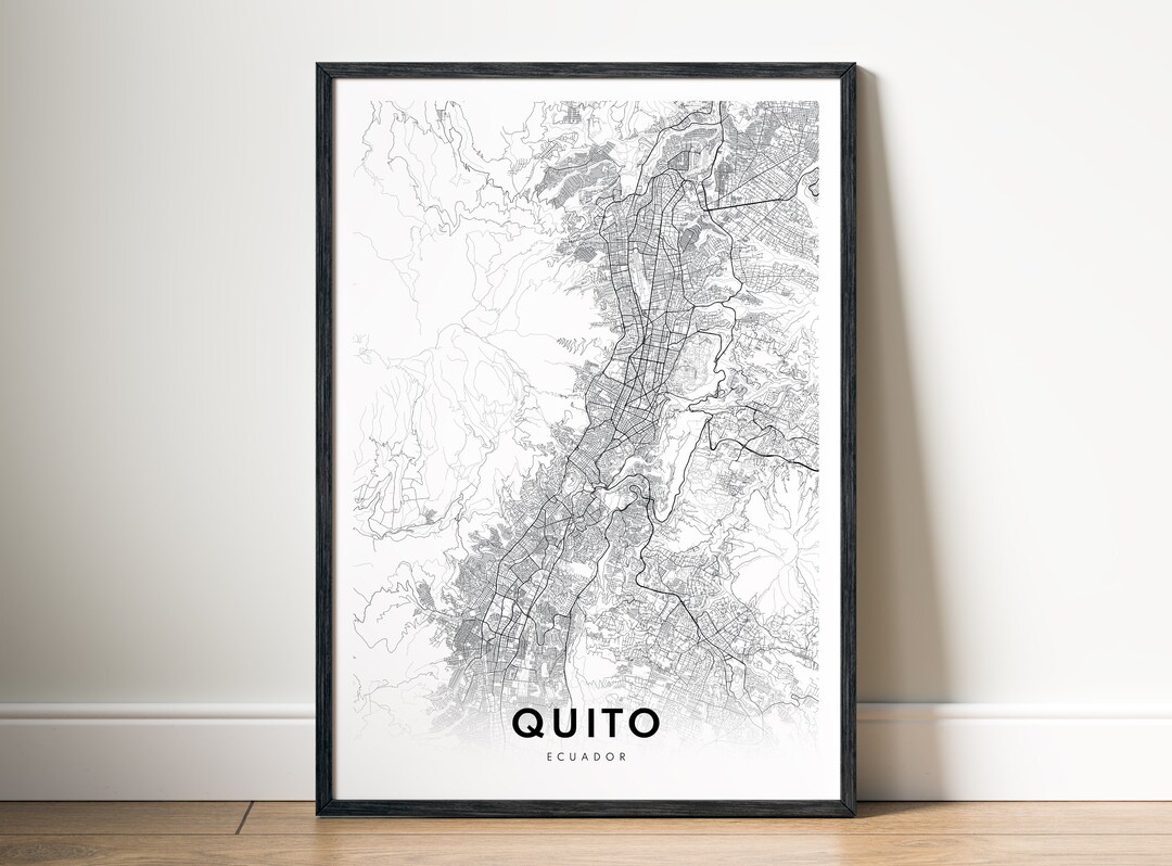 Quito Map Print Quito Ecuador Map Poster Download Quito Printable Map ...