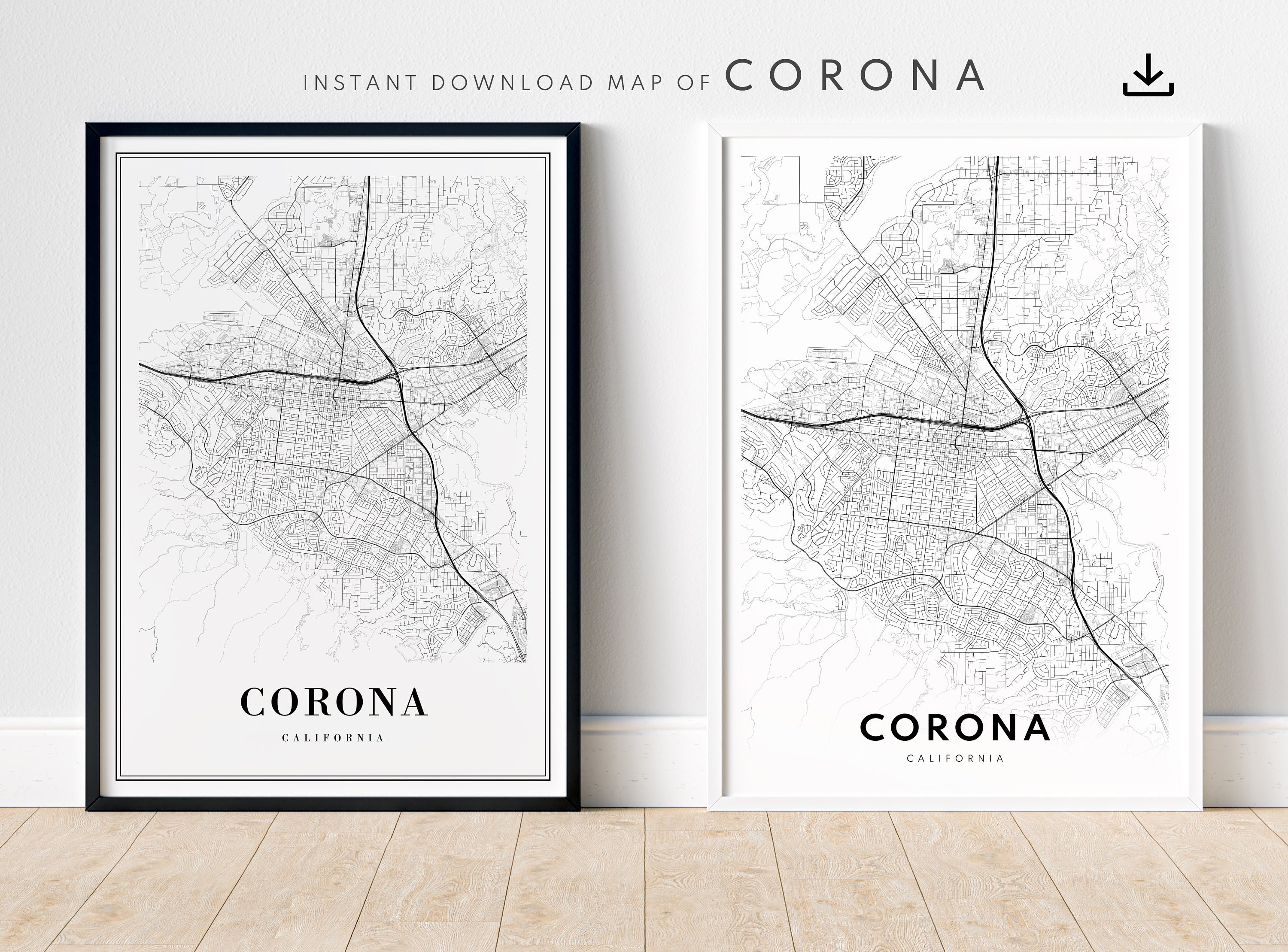 Corona California Map