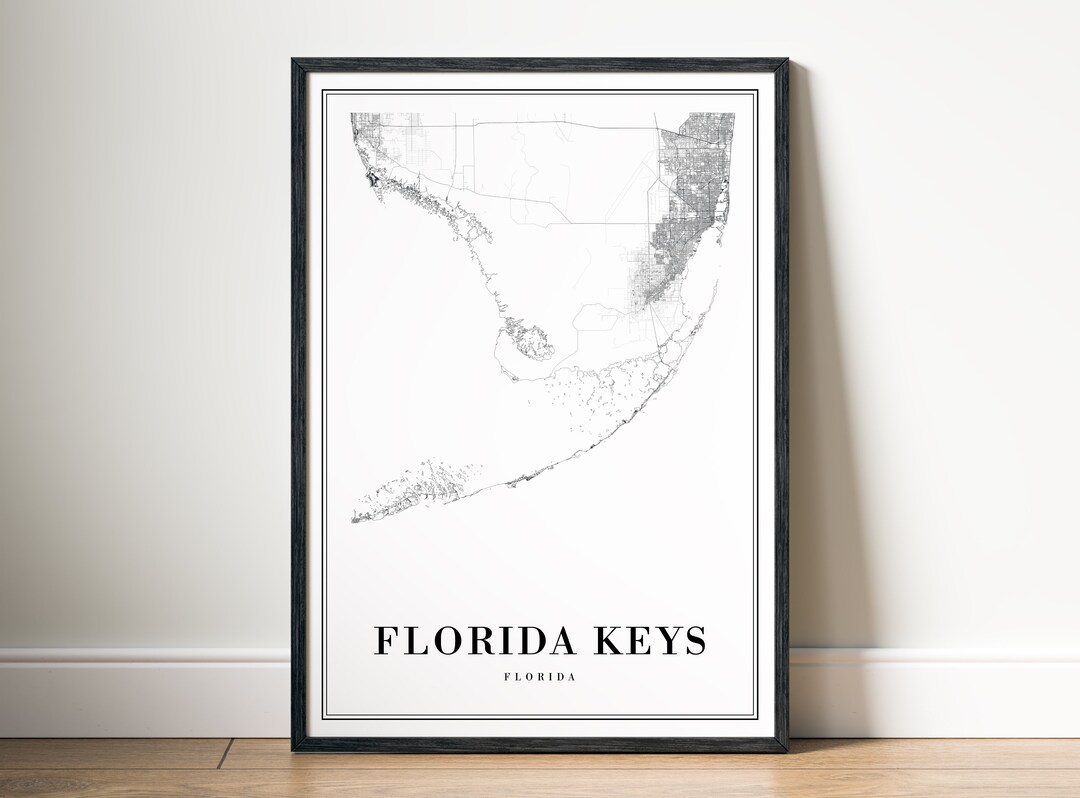 Florida Keys Map Print Florida Keys Map Poster Download Florida Keys ...