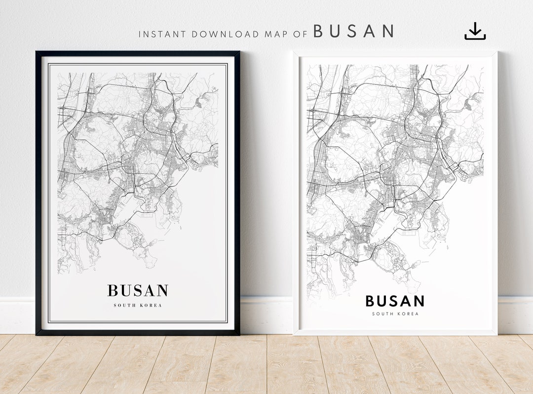 Instant Download Busan Map Print Busan Map Poster Download Busan Map ...