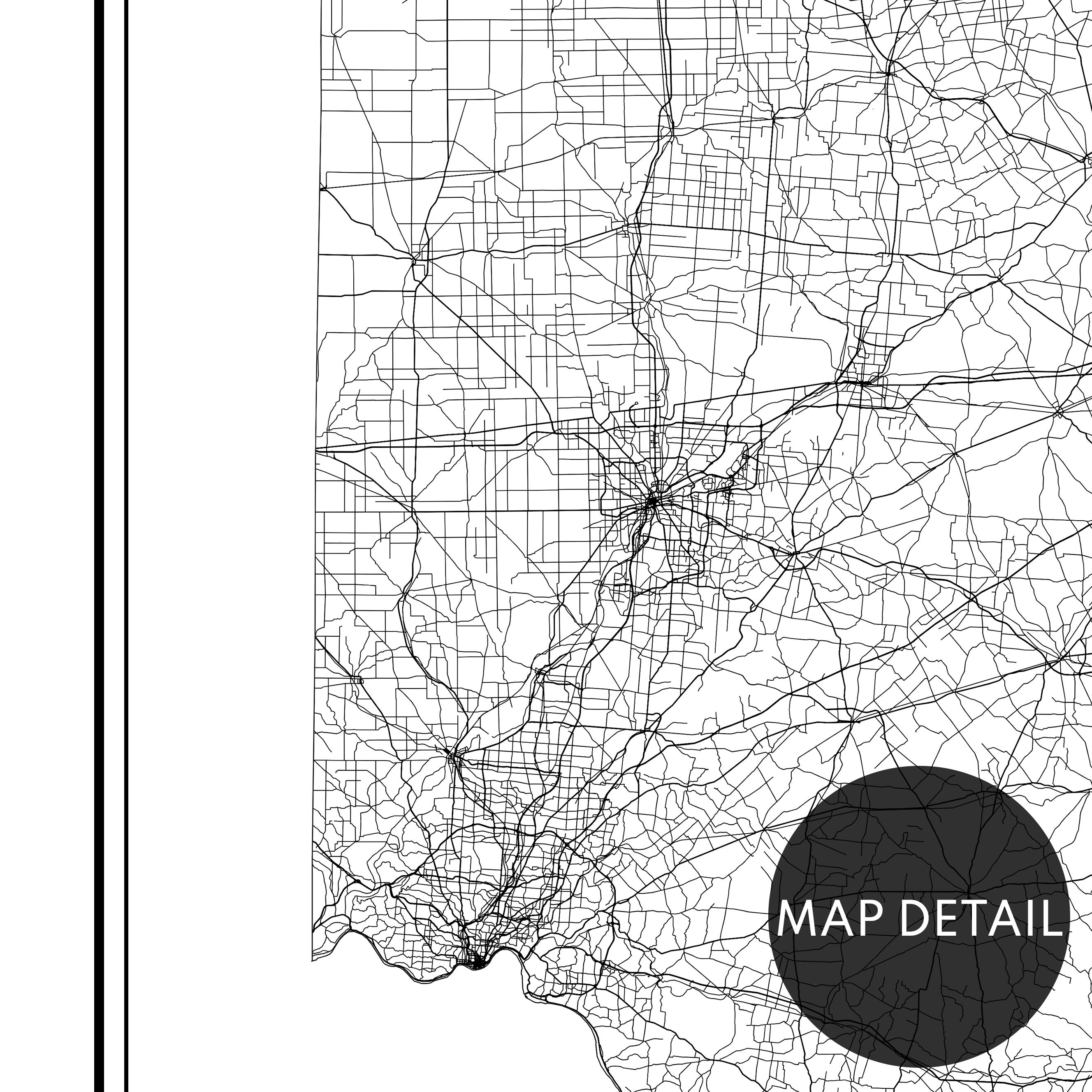 Ohio State Map Print Instant Download Ohio Map Poster Ohio Printable ...