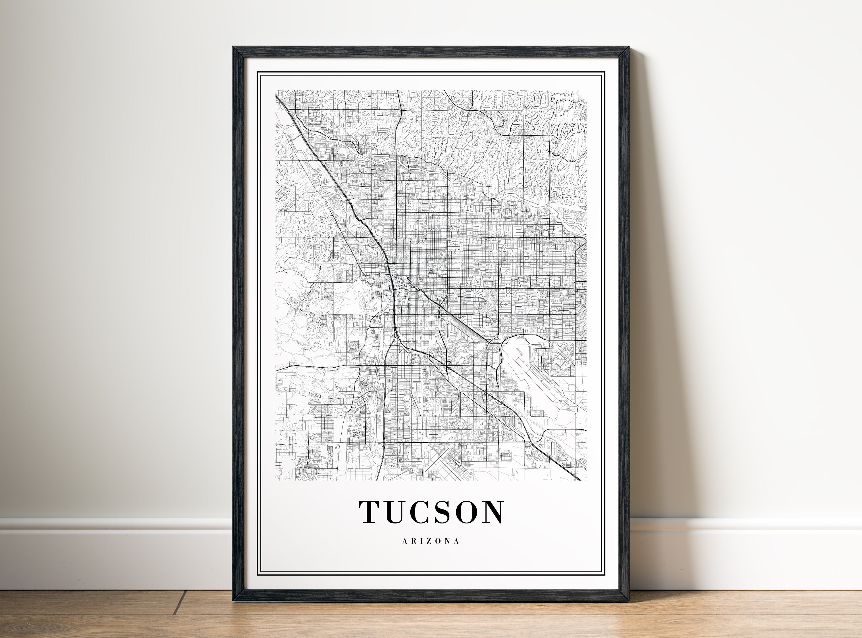 Tucson Arizona Map Print Tucson Poster Digital Map Tucson Printable ...