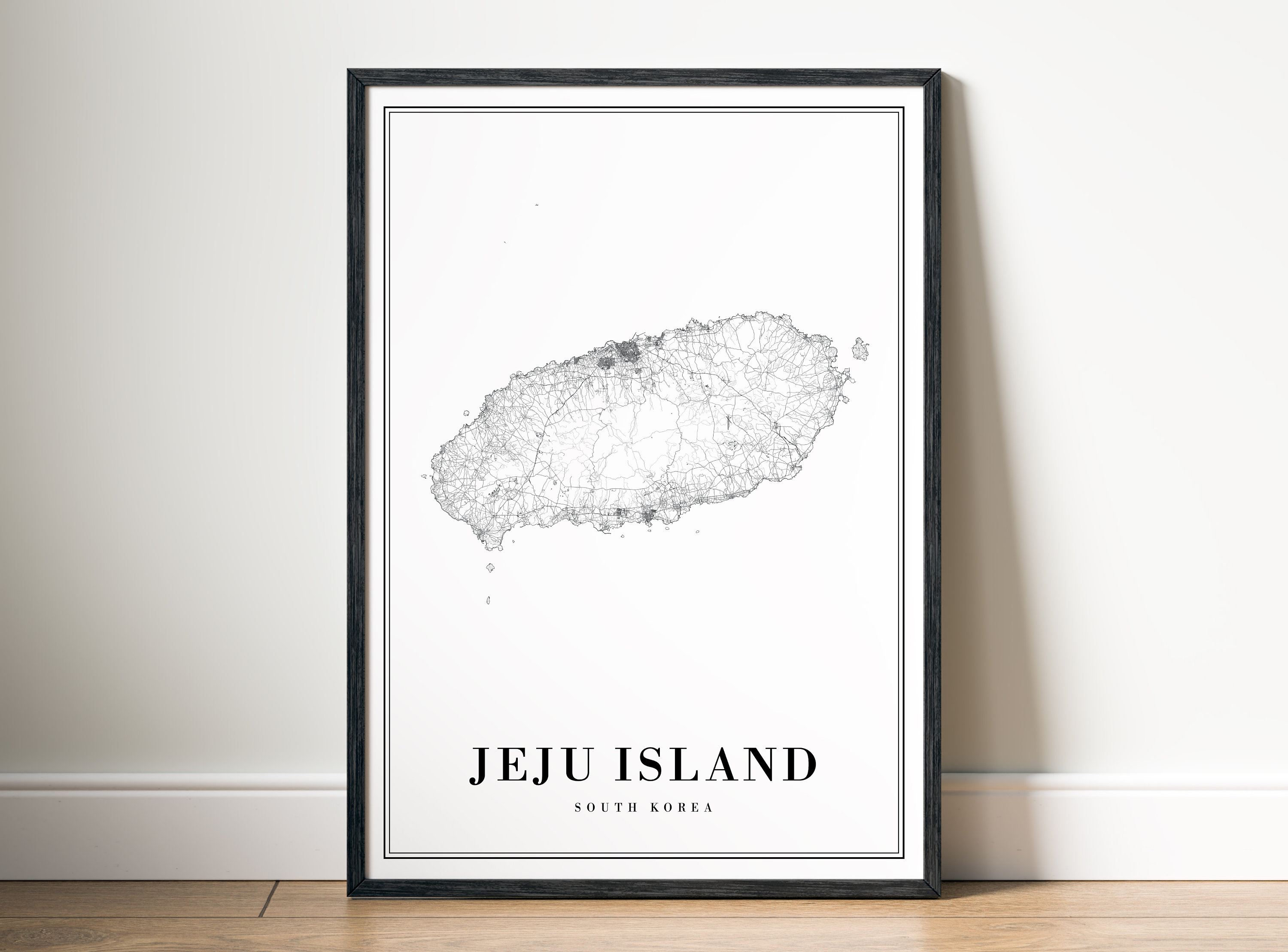 Jeju Island Map Print Jeju Island South Korea Map Poster Download Jeju ...