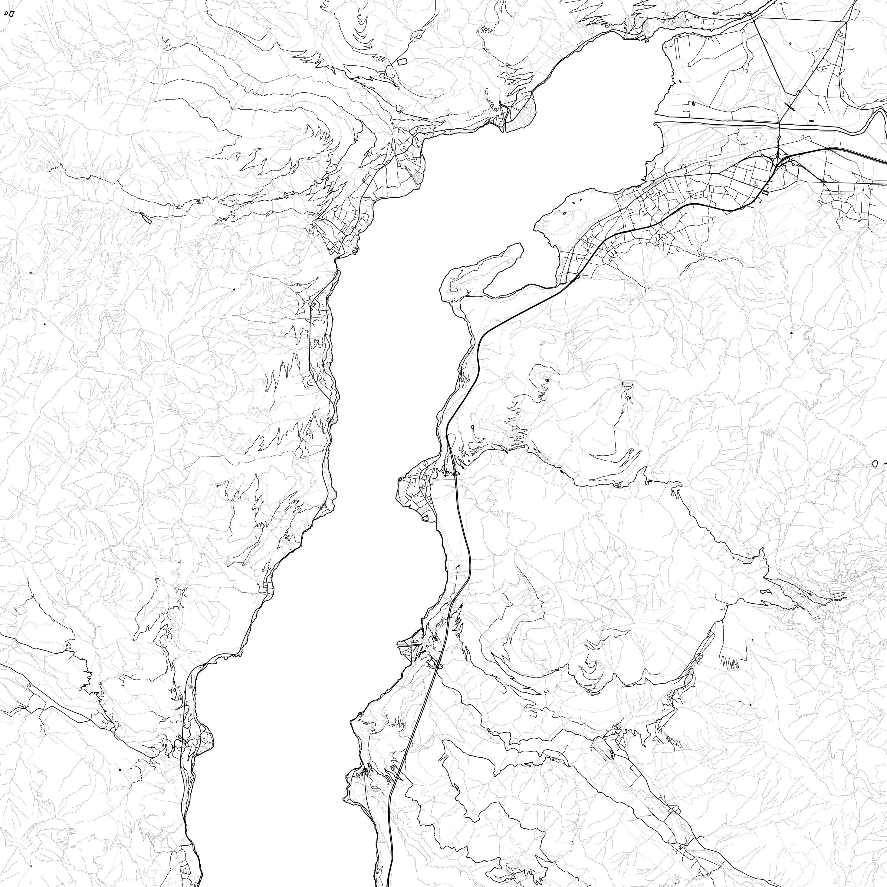 Lake Como Map Print Download Lake Como Italy Map Poster Digital Map ...