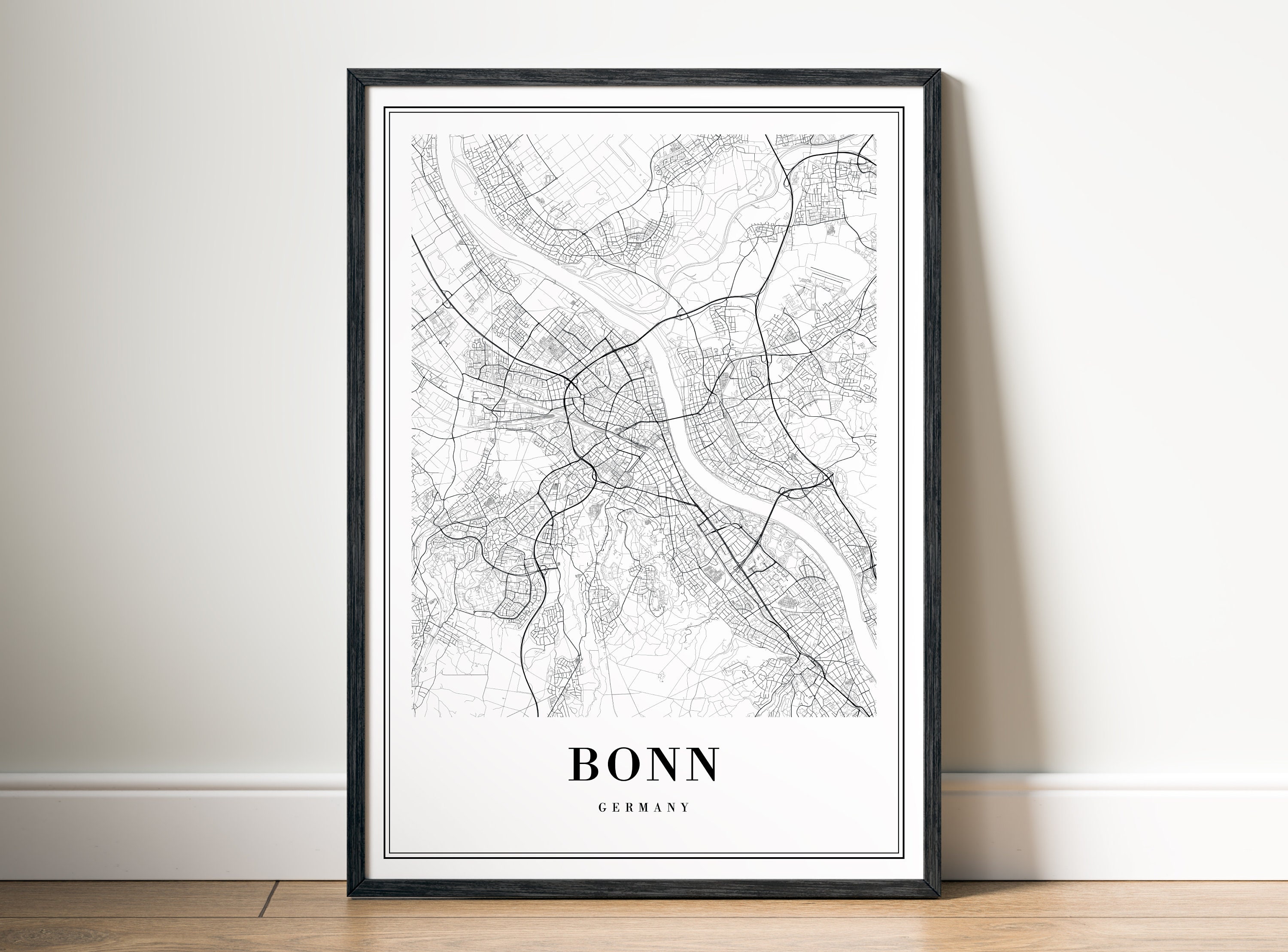Bonn Map Print Bonn Germany Map Poster Download Bonn Printable - Etsy