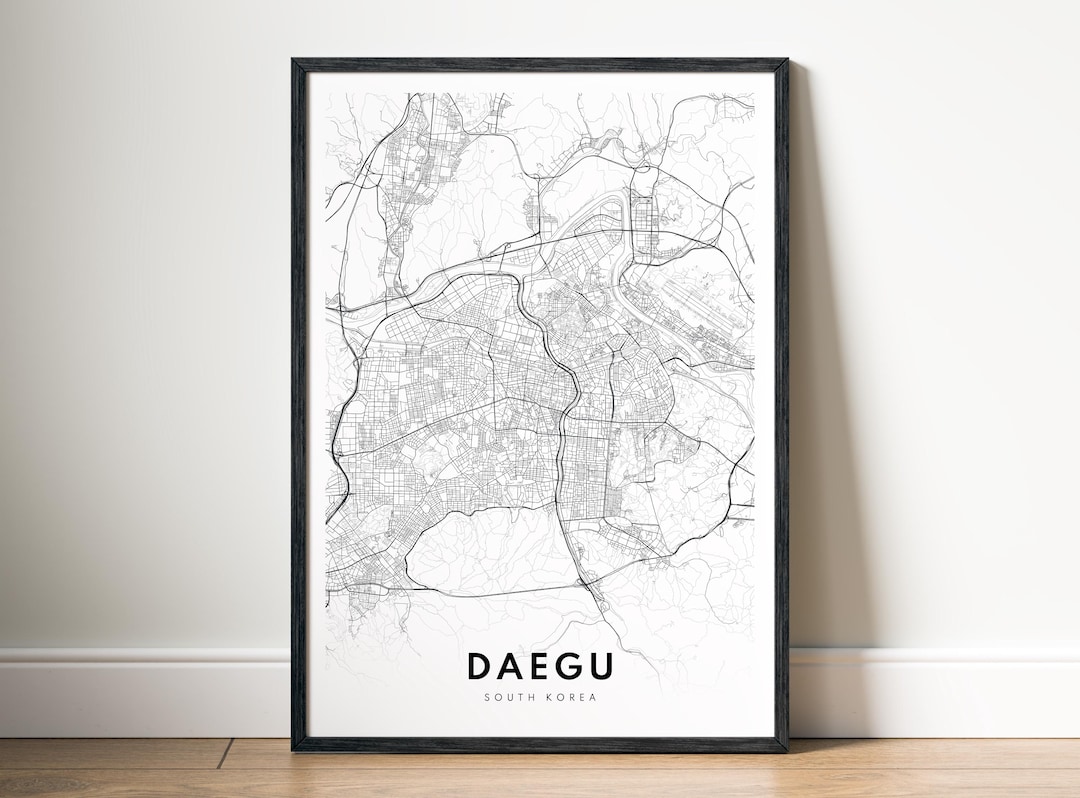Daegu Map Print Daegu South Korea Map Poster Download Daegu Printable ...