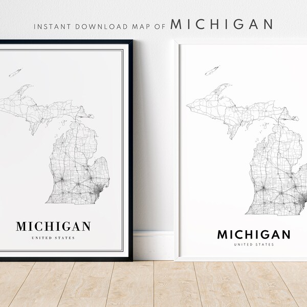 Michigan Poster - Etsy