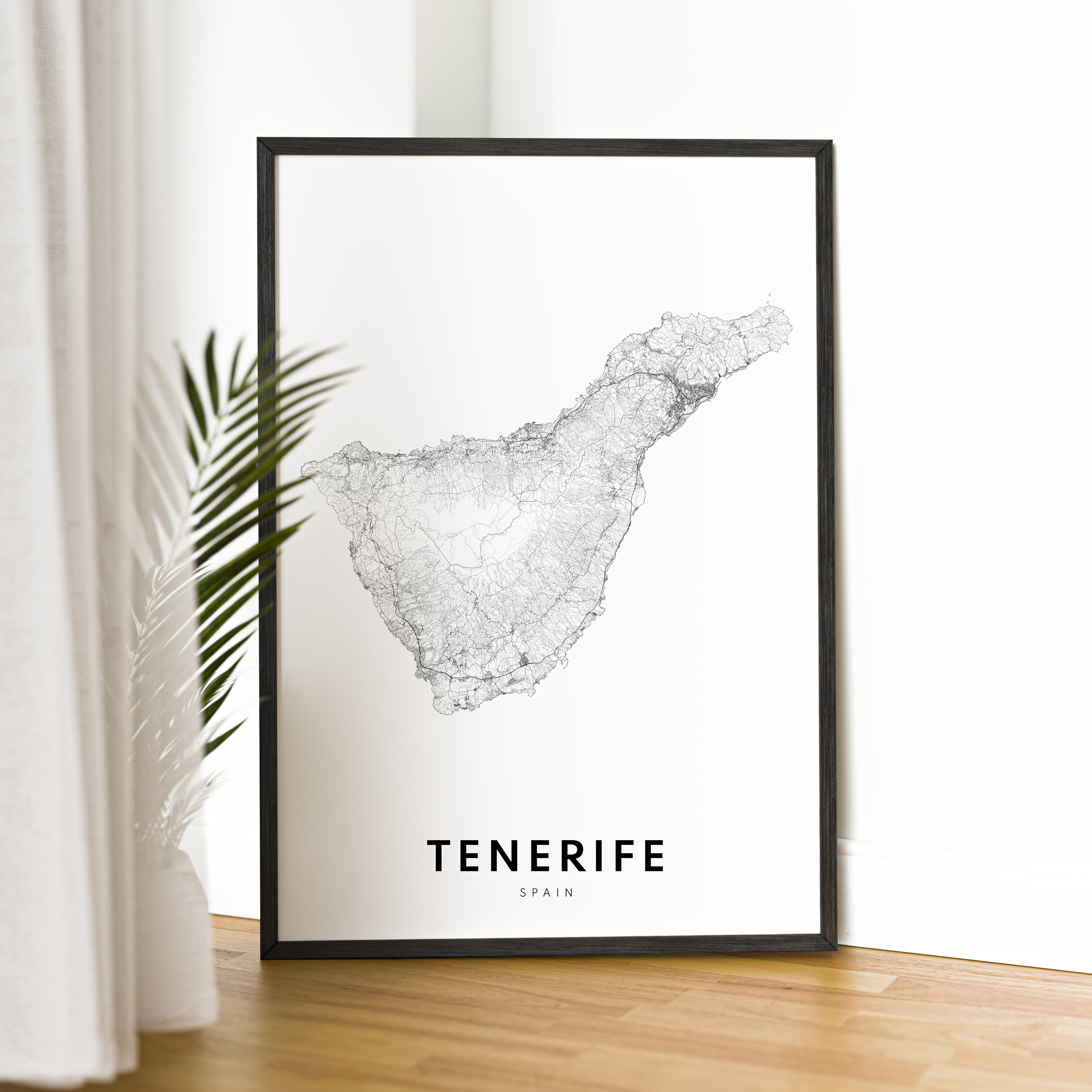Instant Download Tenerife Spain Map Print Tenerife Map Poster Digital ...