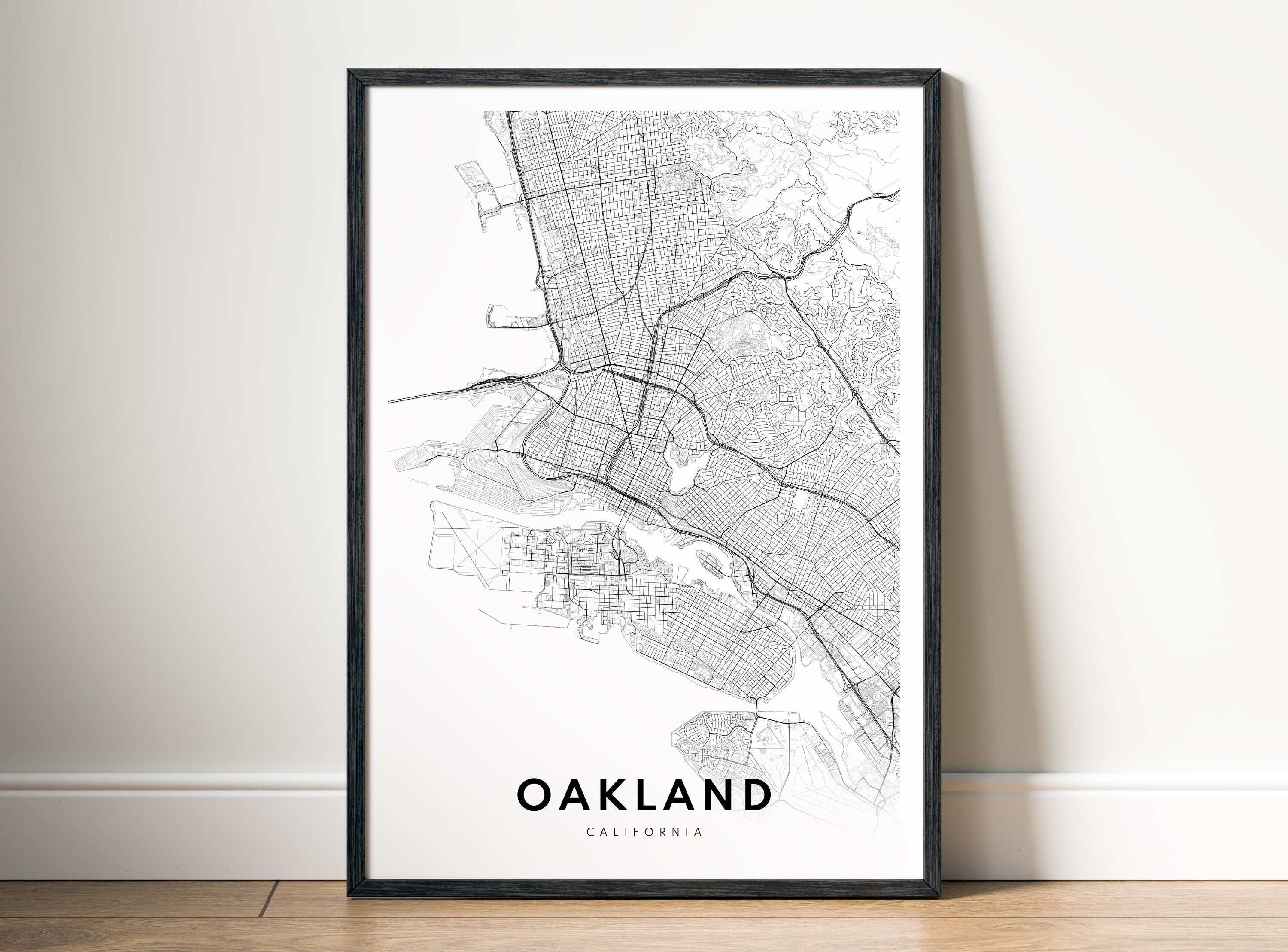 Instant Download Oakland California Map Print Oakland Poster Digital ...