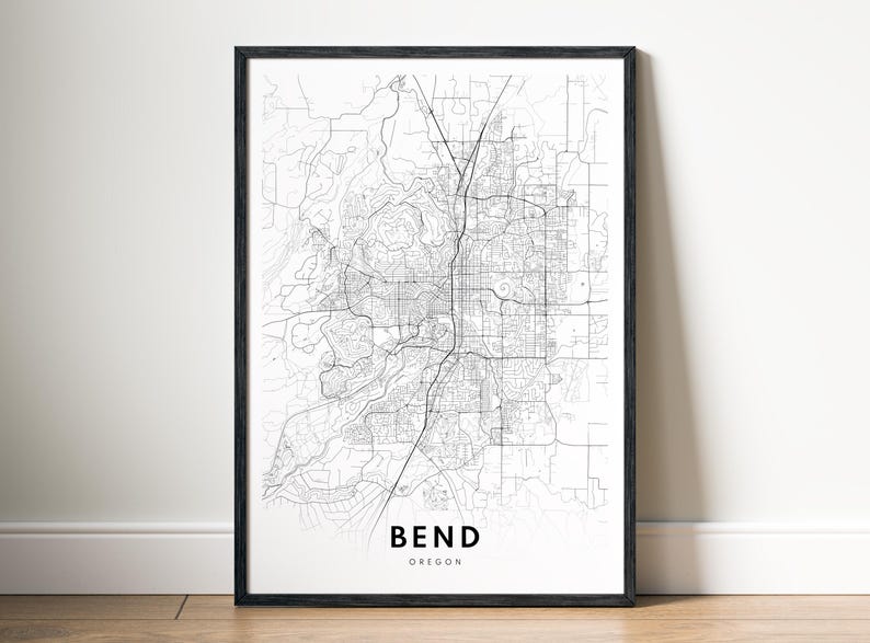 Bend Oregon Map Print, Bend Oregon Map Poster, Bend Printable Map ...
