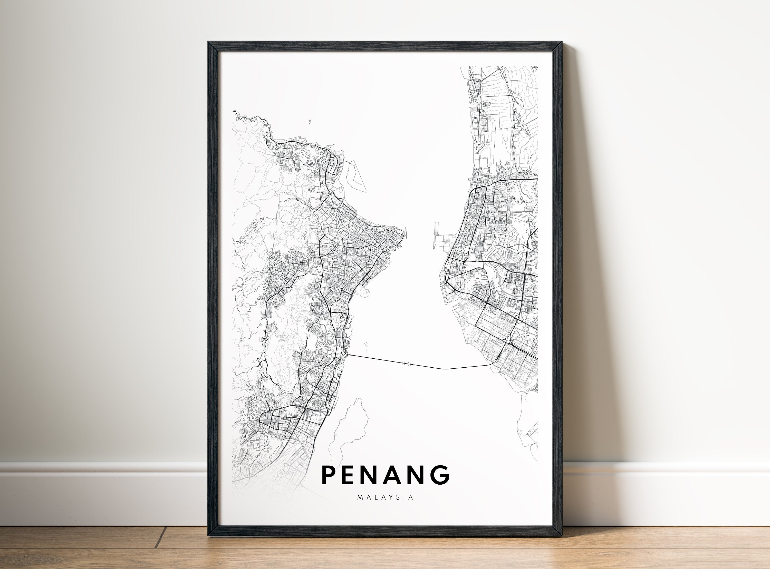 Penang Map Print Penang Malaysia Map Poster Download Penang Printable ...