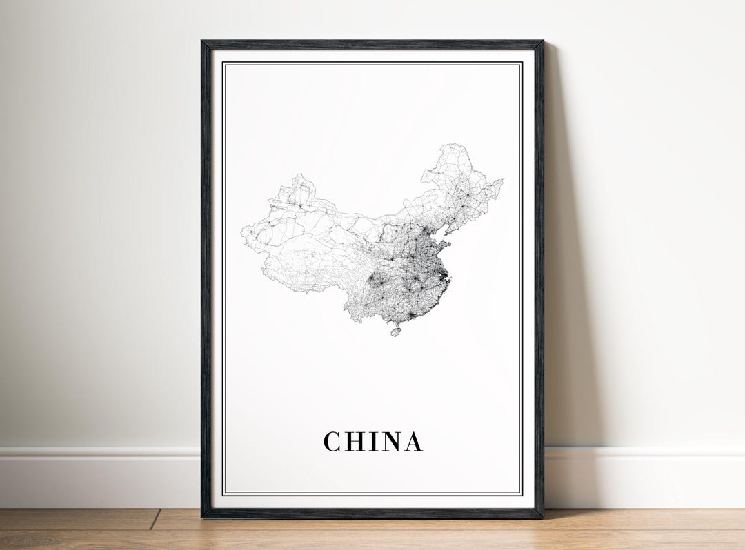 China Map Print China Map Poster Download China Printable Map Digital ...