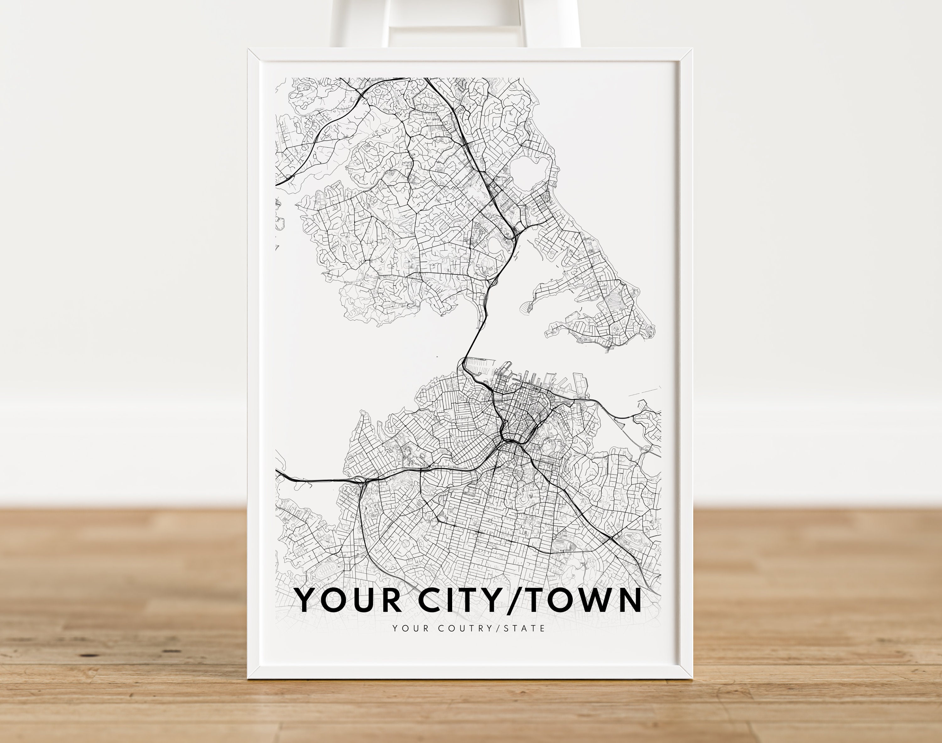 Custom City Map Printable, Personalized Map Poster, Digital Download ...