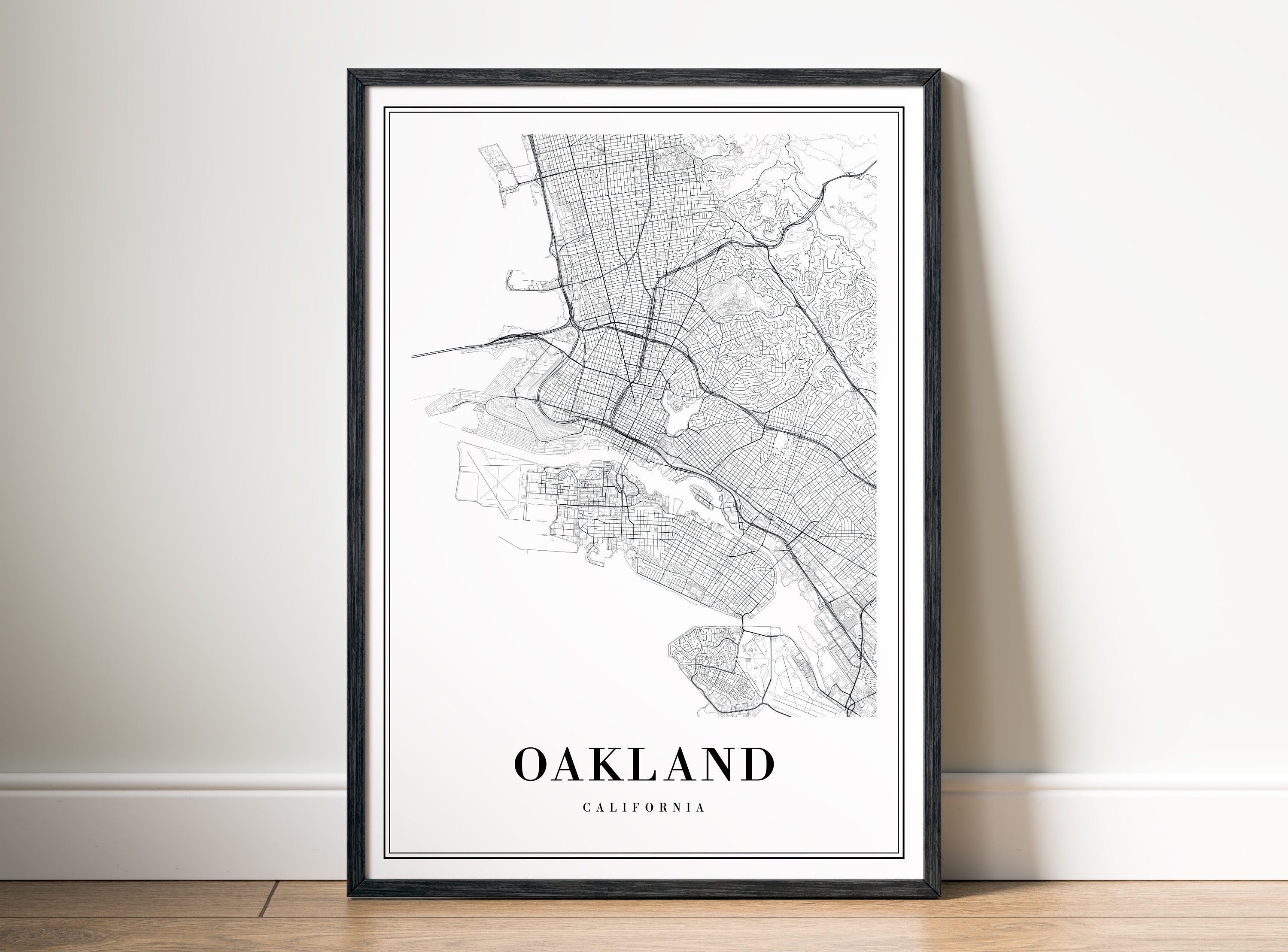Instant Download Oakland California Map Print Oakland Poster Digital ...