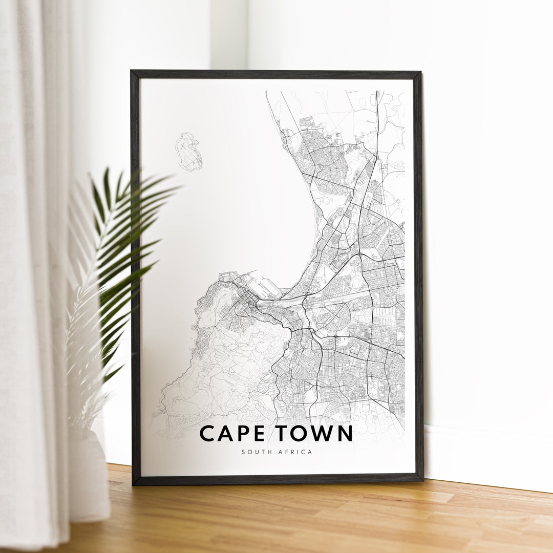 Cape Town Map Print Cape Town Map Poster Download Printable Cape Town ...