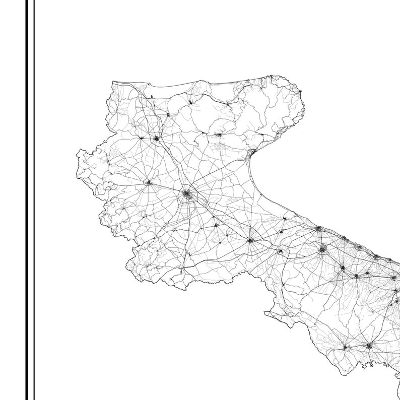 Instant Download Puglia Map Print Puglia Italy Map Poster - Etsy