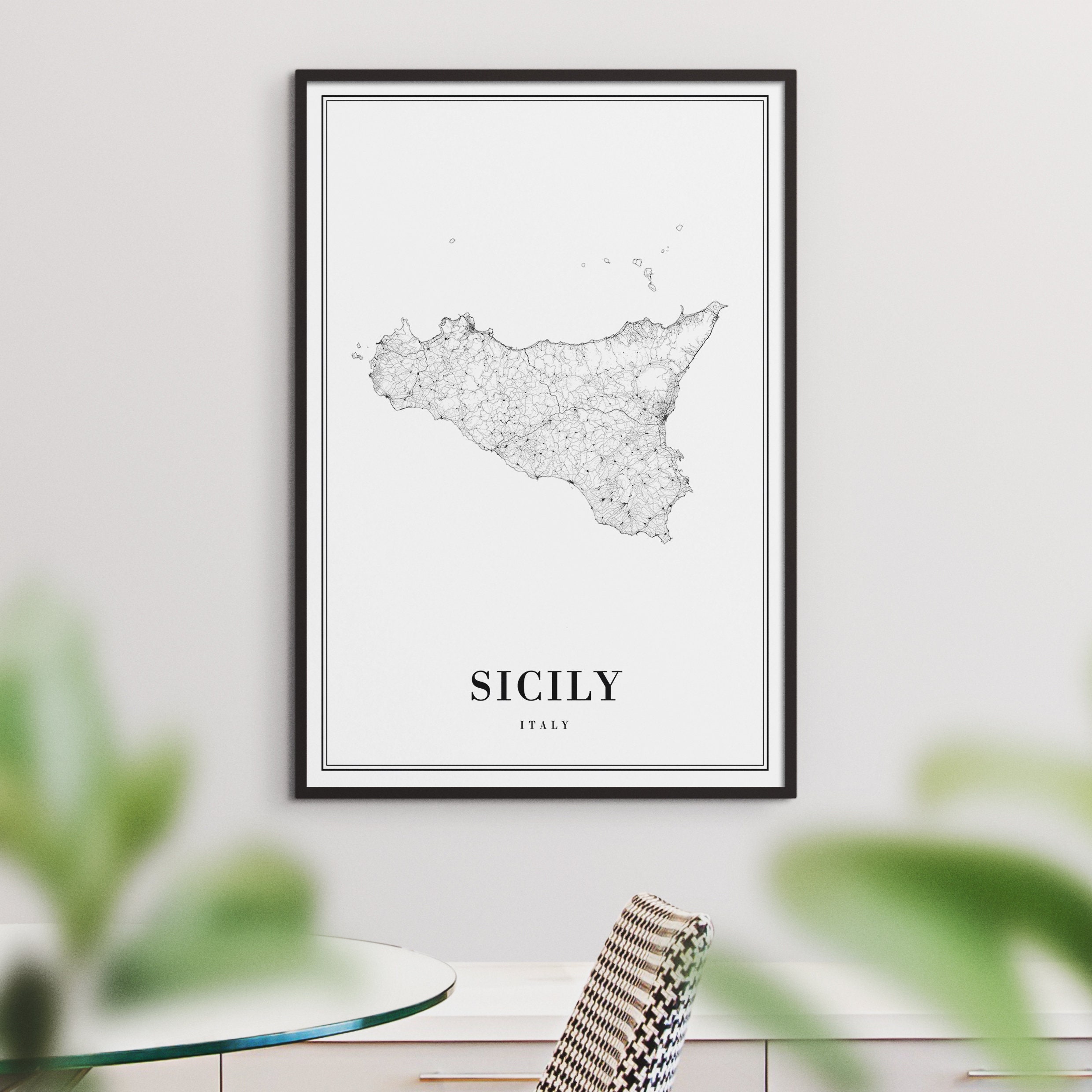 Sicily Italy Map Print Sicily Italy Map Poster Download Printable ...
