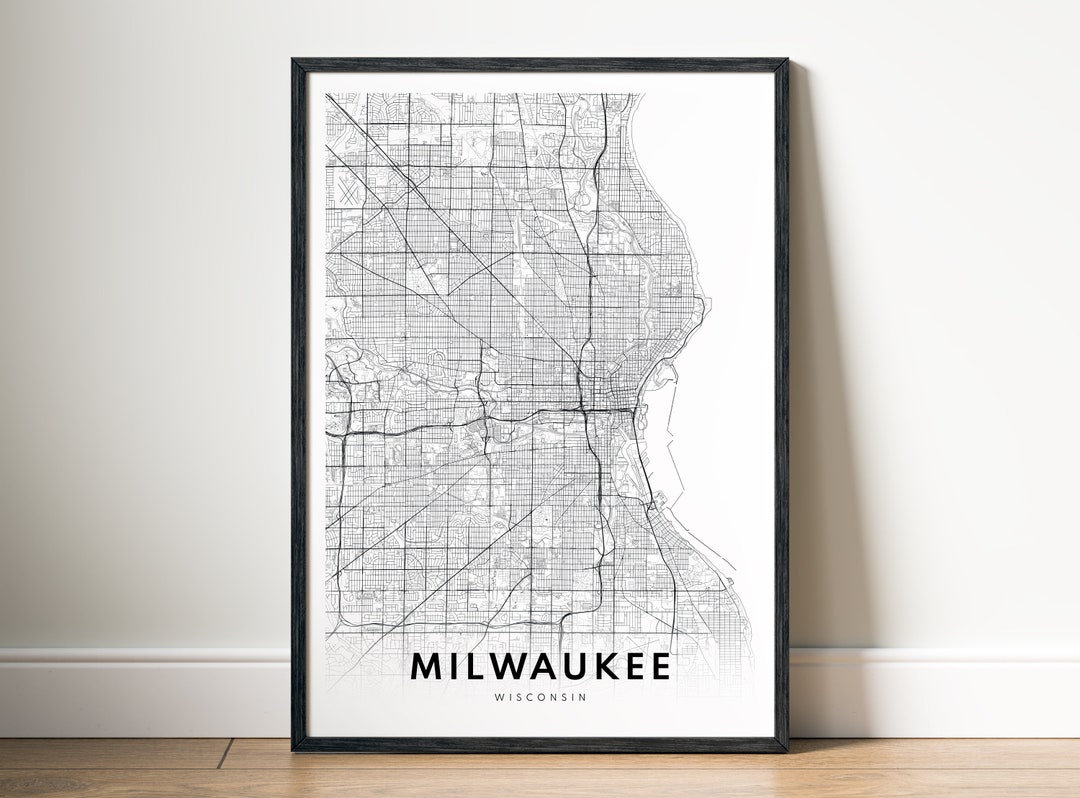 Instant Download Milwaukee Map Print Milwaukee Poster Digital Map ...