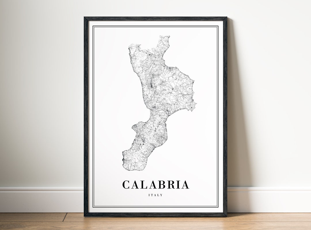 Calabria Italy Map Print Calabria Italy Map Poster Download Printable ...