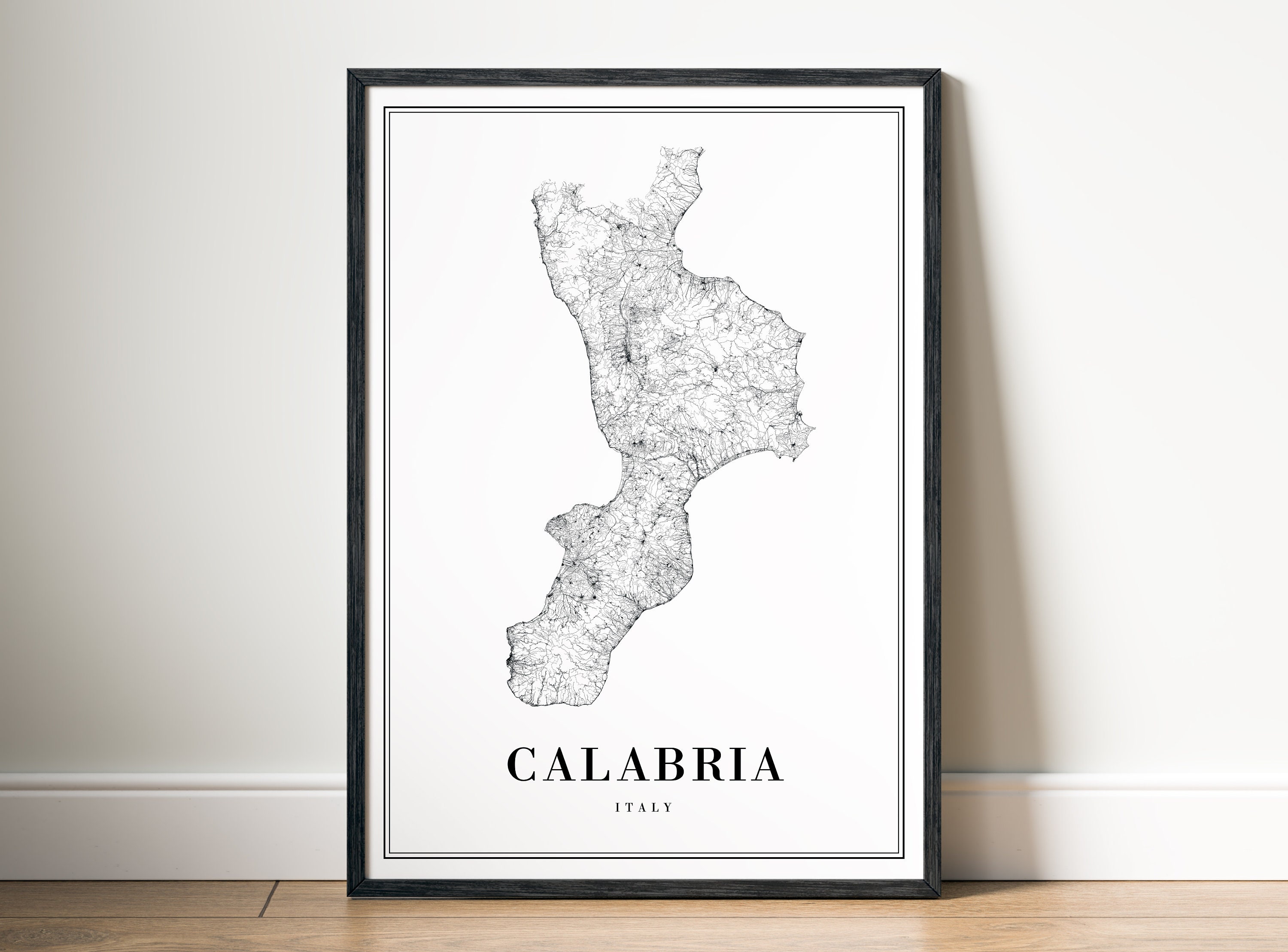 Calabria Italy Map Print Calabria Italy Map Poster Download - Etsy